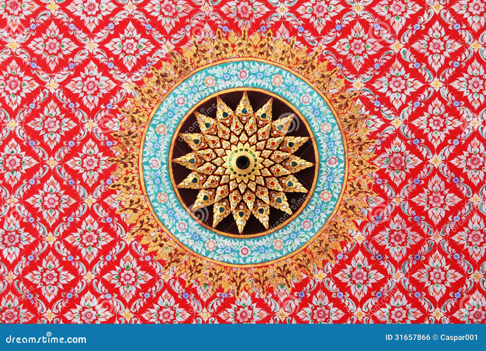 Decorated Ceiling of Temple Stock Photo - Image of temple, asia: 31657866