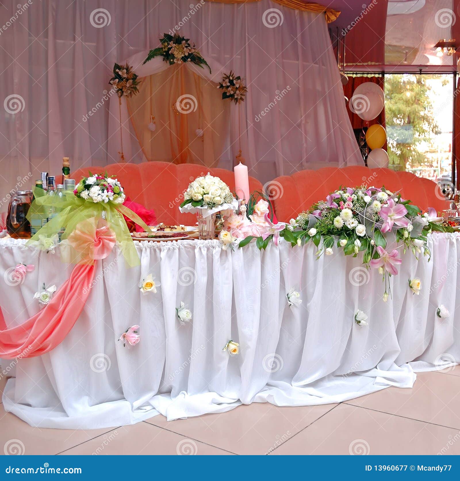 Decorated Celebratory Table Stock Image - Image of banquet, ballon ...