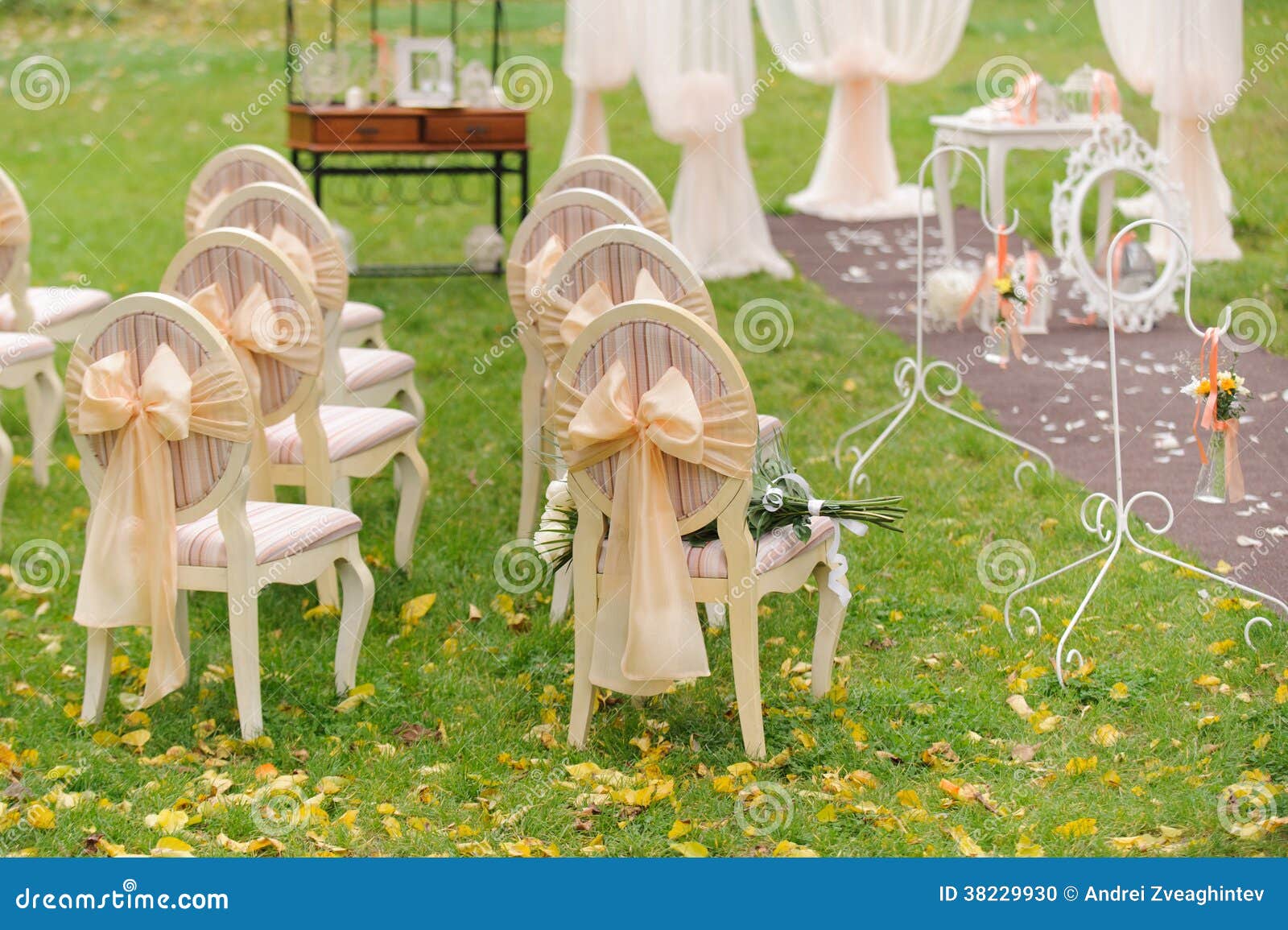 Decorated Chairs stock photo. Image of married, horizontal - 38229930