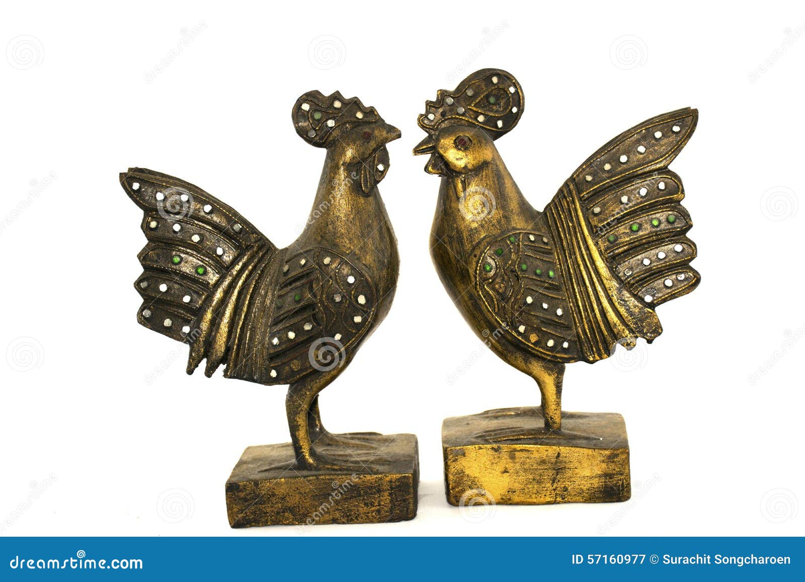 Decorated chicken statue stock image. Image of statue - 57160977