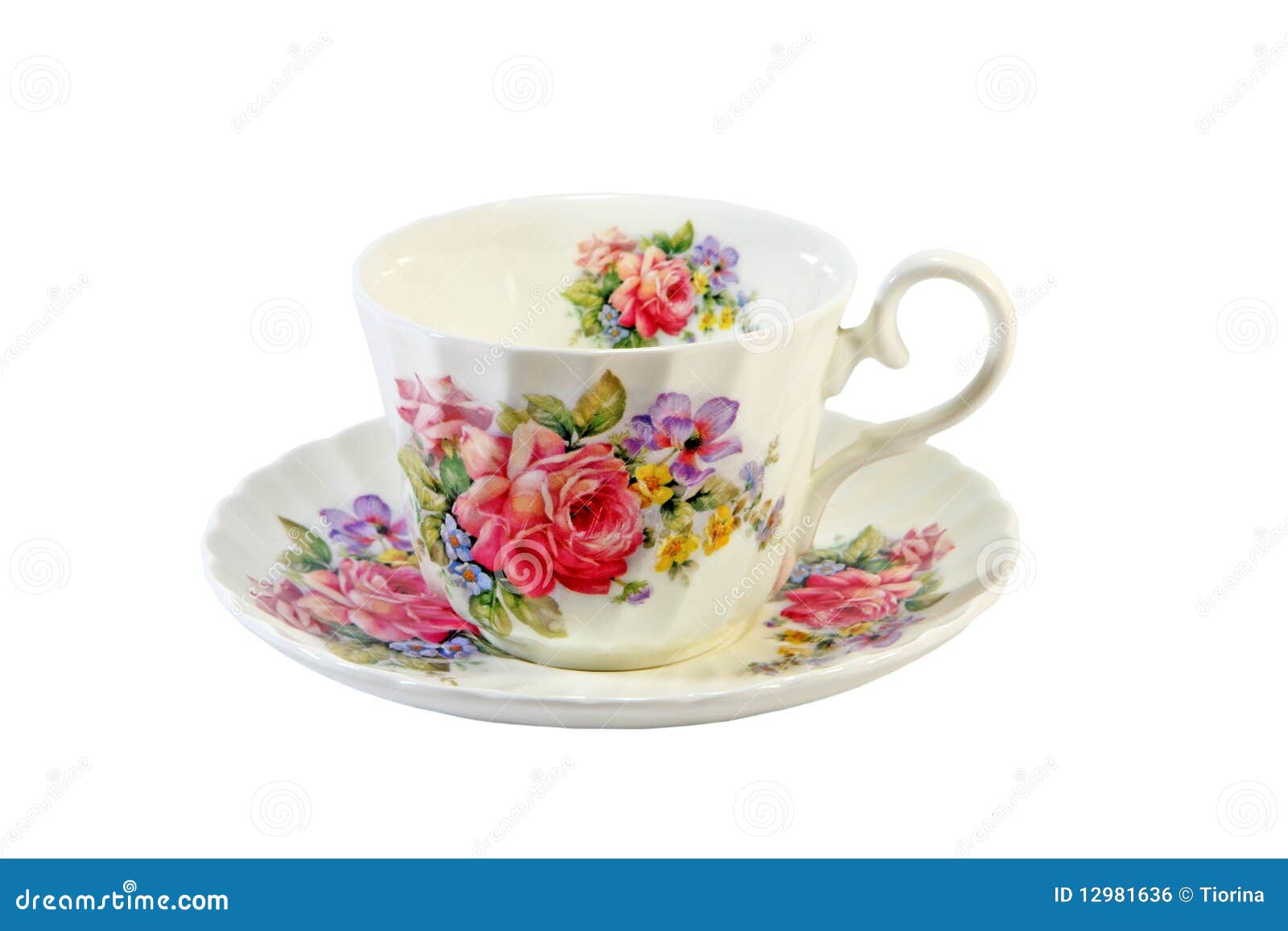 Decorated china cup stock photo. Image of saucer, painted - 12981636