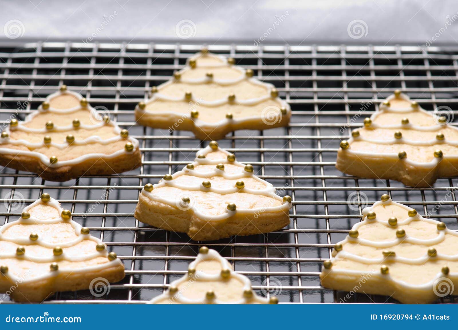 Decorated Christmas Cookies on the Backing Tray Stock Photo - Image of ...