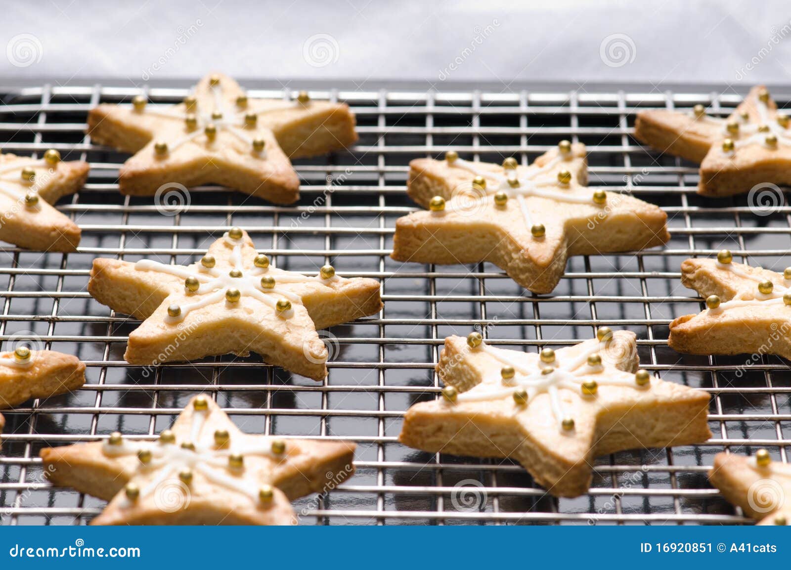 Decorated Christmas Cookies on the Backing Tray Stock Image - Image of ...