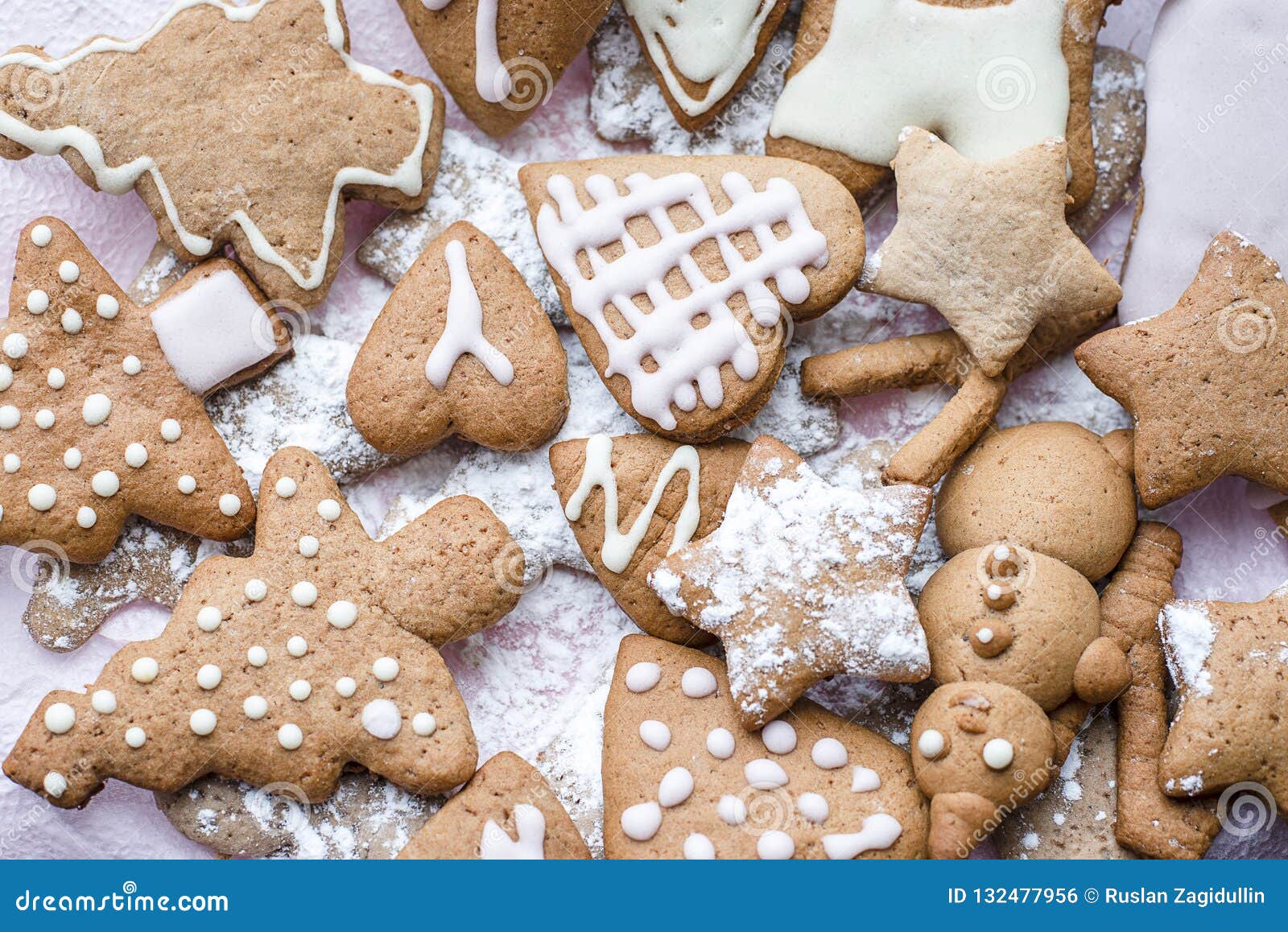 Decorated Christmas Gingerbread Various Forms Stock Photo - Image of ...