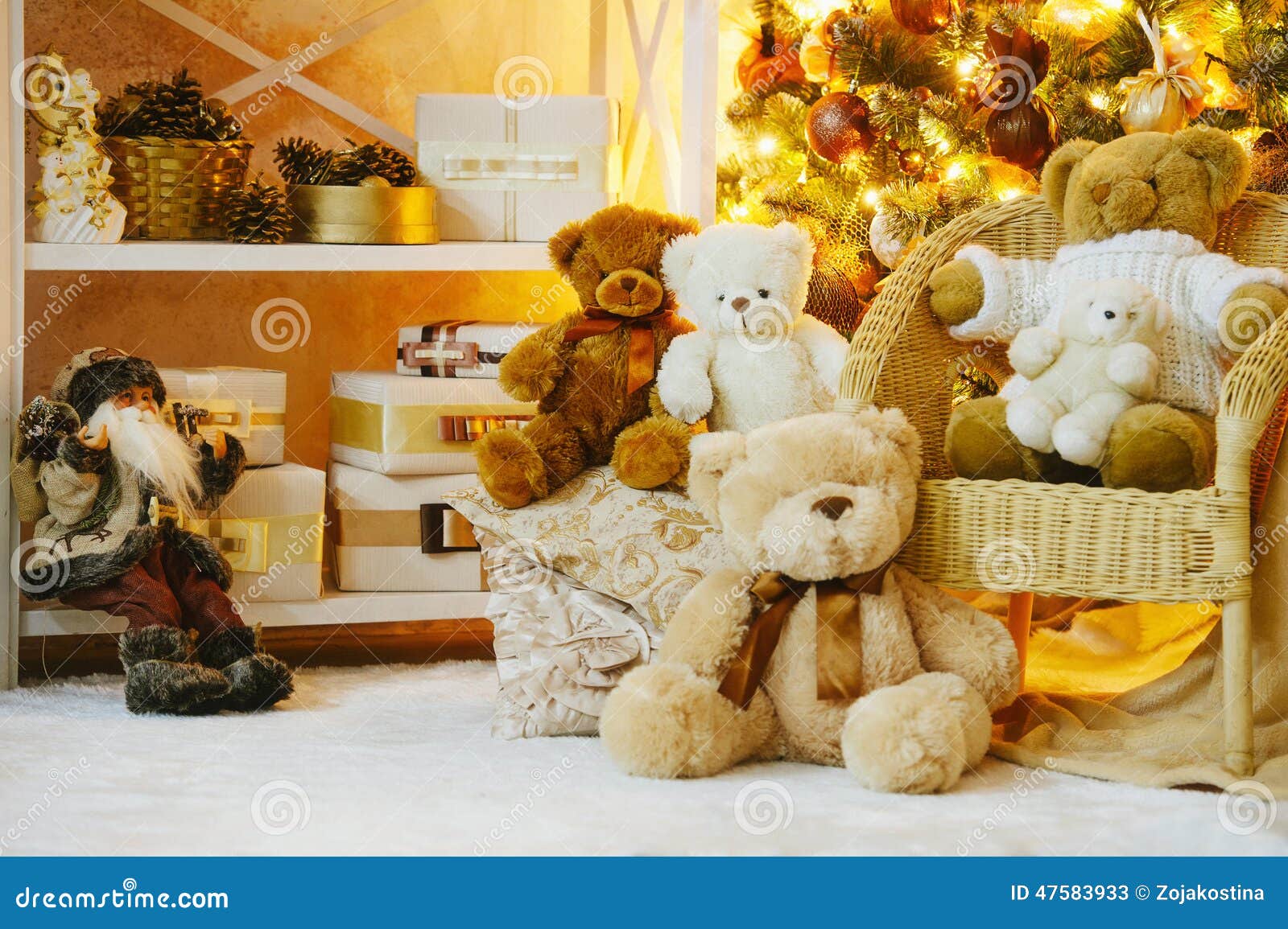 Decorated Christmas Interior Corner Stock Image - Image of gift, teddy ... Decorated Christmas Interior Corner Stock Image - Image of gift, teddy ...