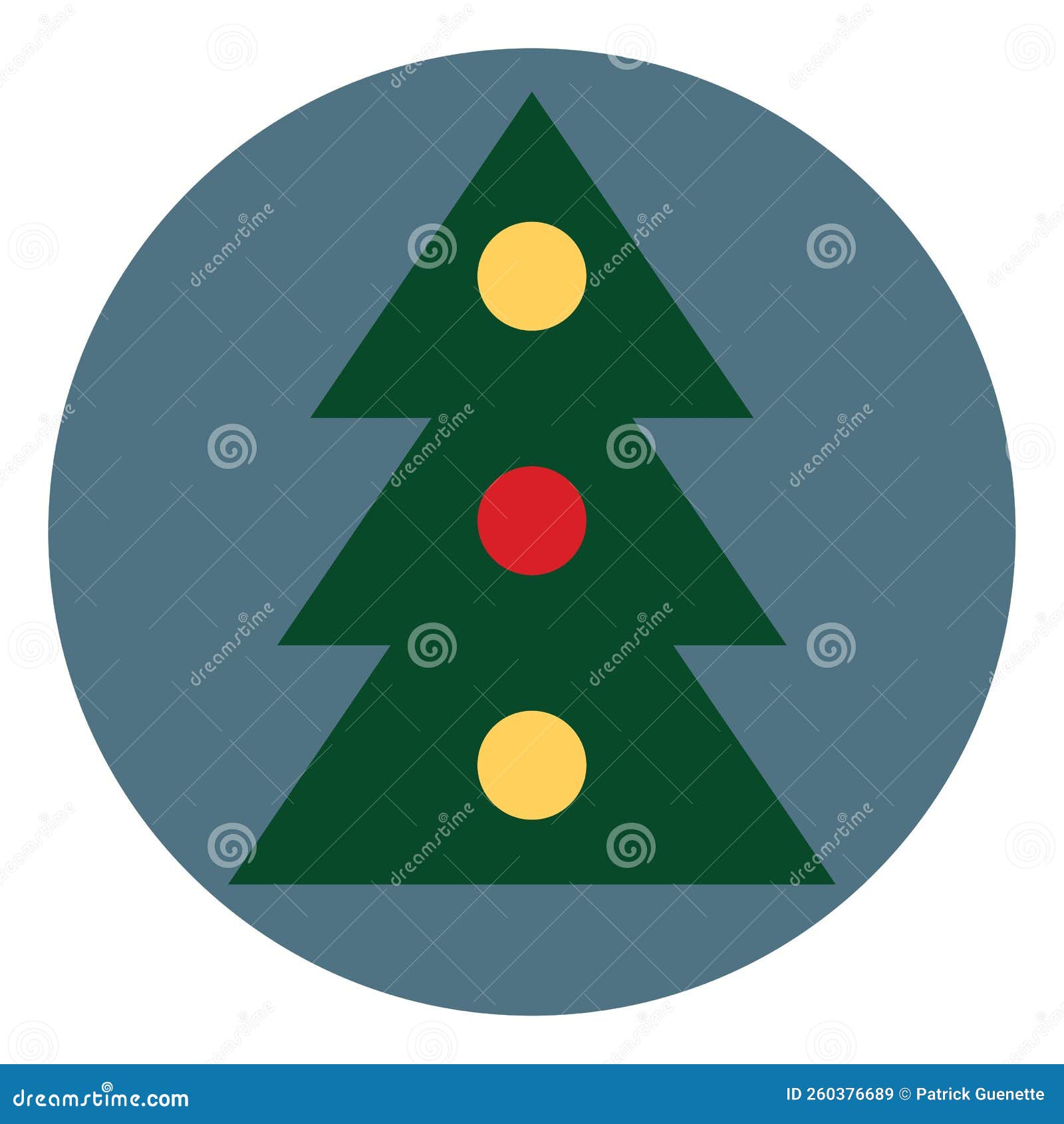 Decorated Christmas Tree, Icon Stock Vector - Illustration of christmas ...