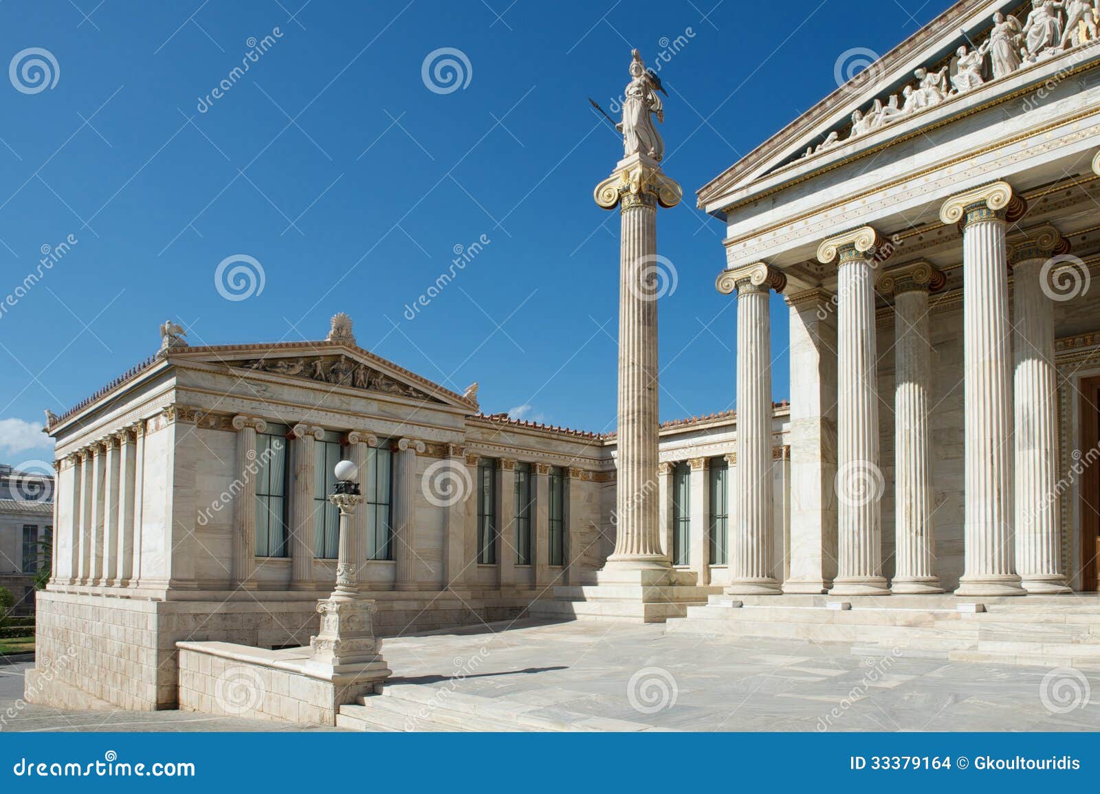 Decorated Classical Building of Athens University Stock Photo - Image ...