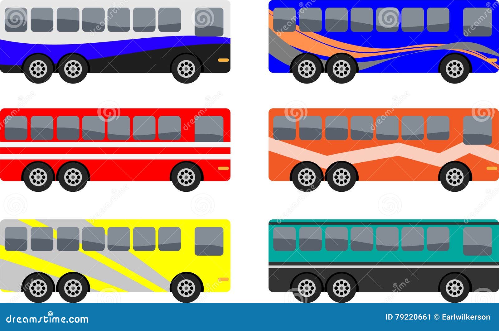 Coach Buses Royalty-Free Cartoon | CartoonDealer.com #30057929