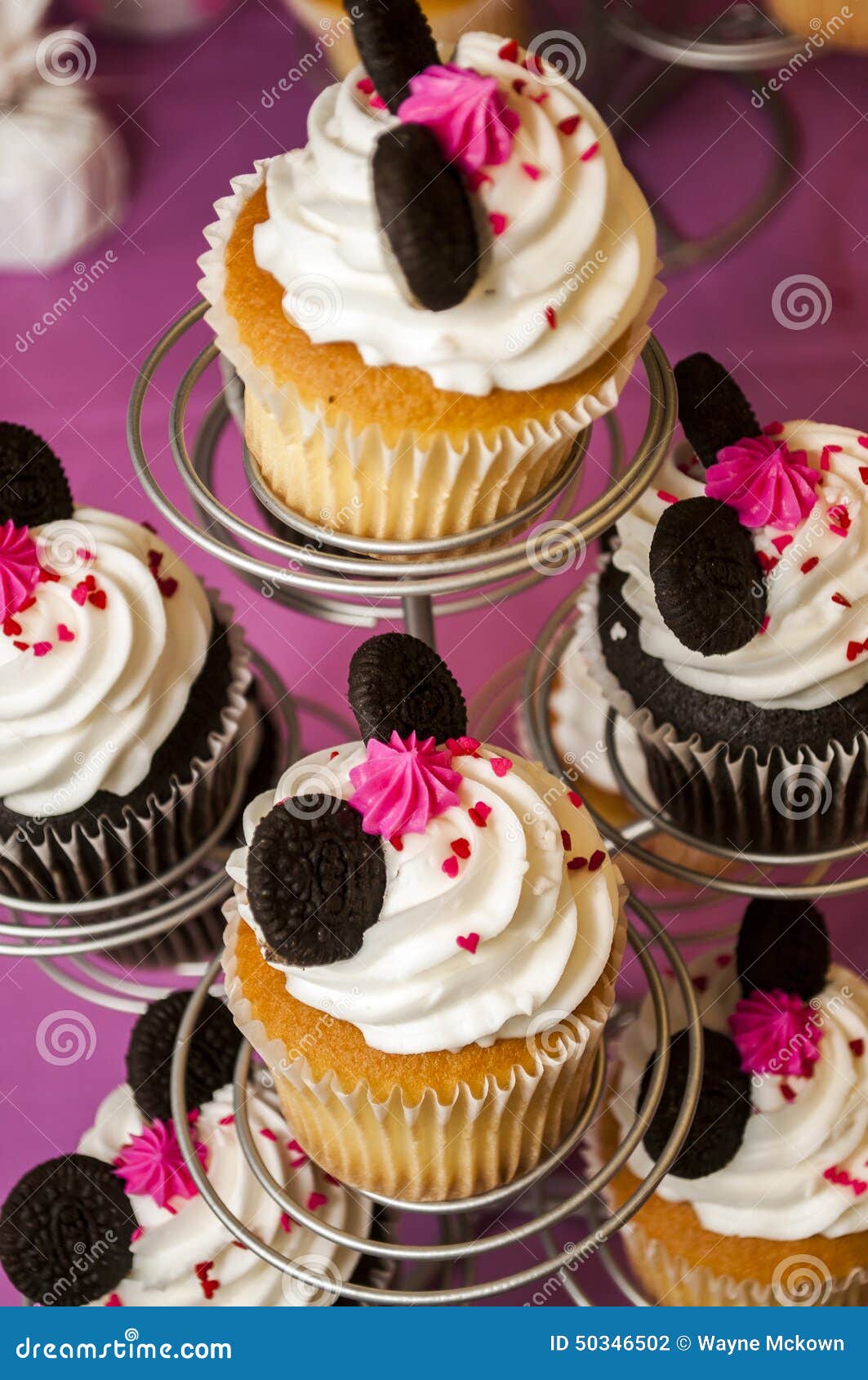 Decorated cup cakes stock photo. Image of bakery, closeup - 50346502