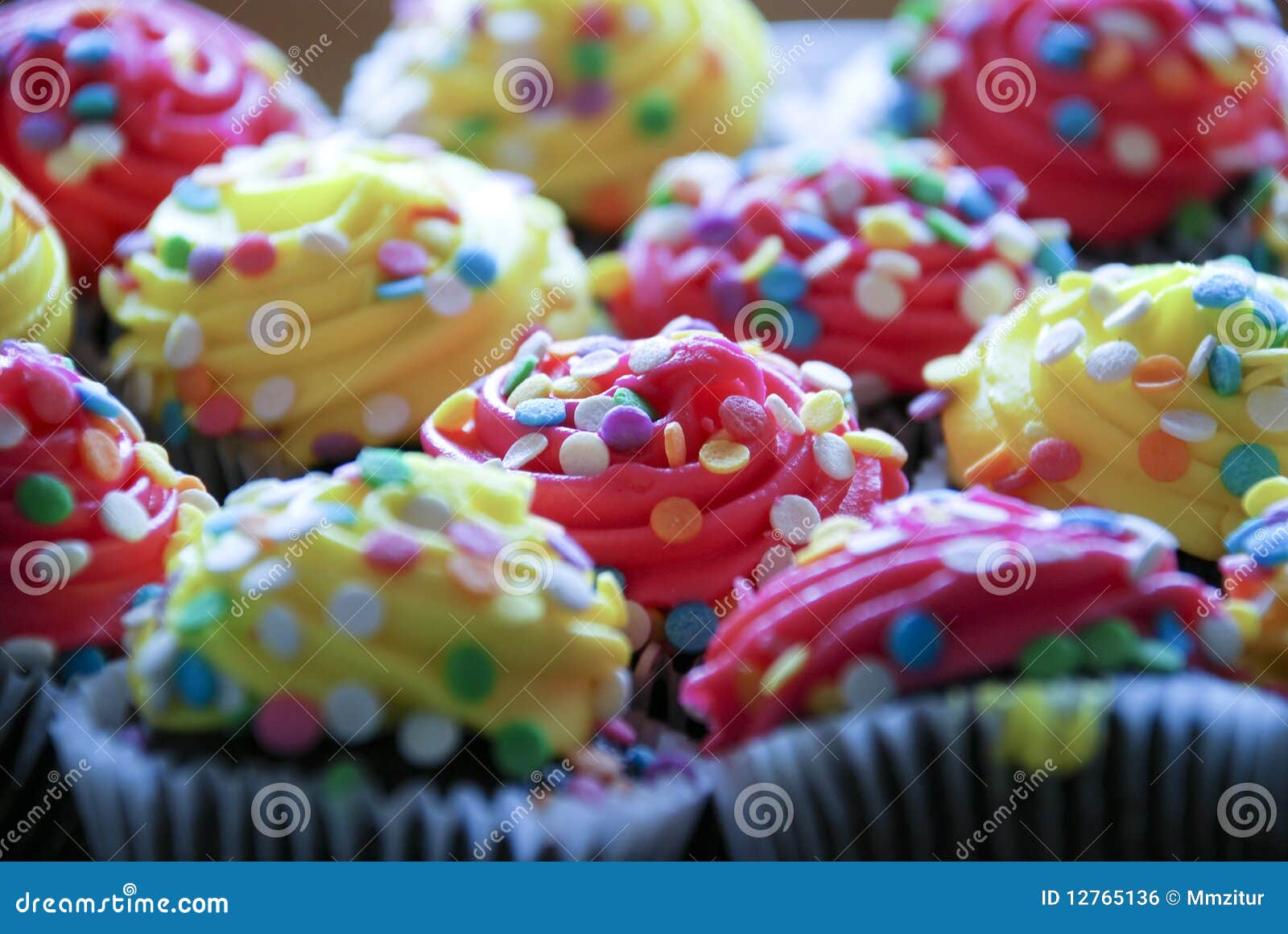 Decorated cupcakes stock photo. Image of buns, appetizing - 12765136