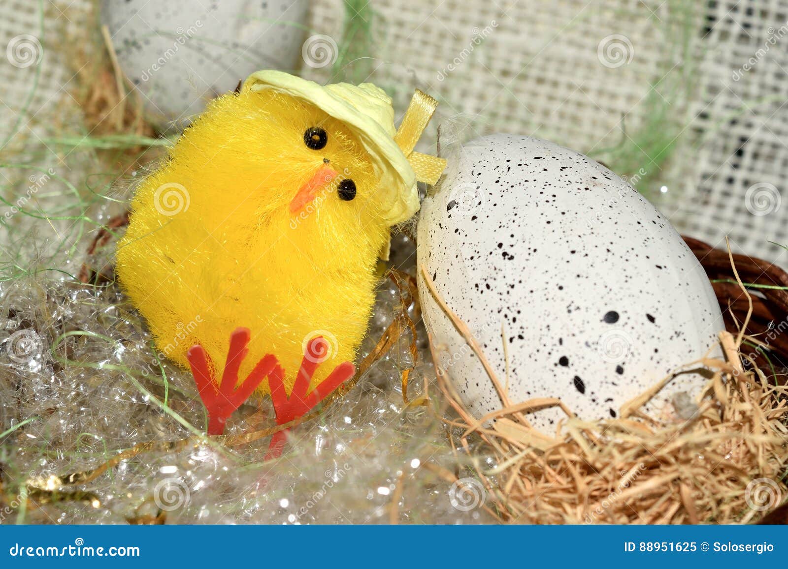 Decorated egg with chick stock image. Image of food, small - 88951625