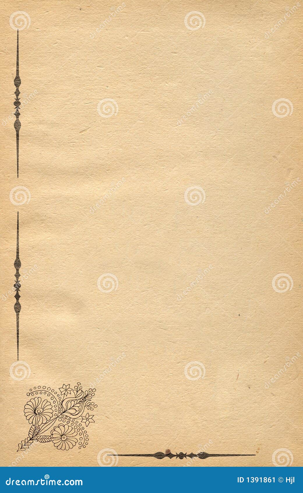 Decorated framed paper stock image. Image of vintage, decorative - 1391861