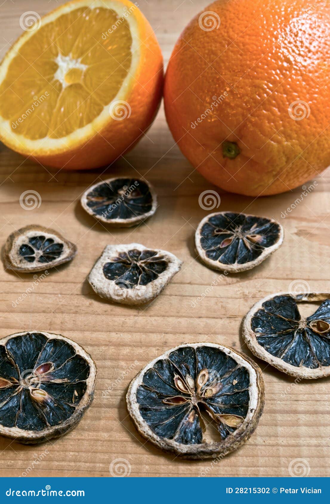 Decorated Fresh Orange Scented Wood Background Stock Photo - Image of ...