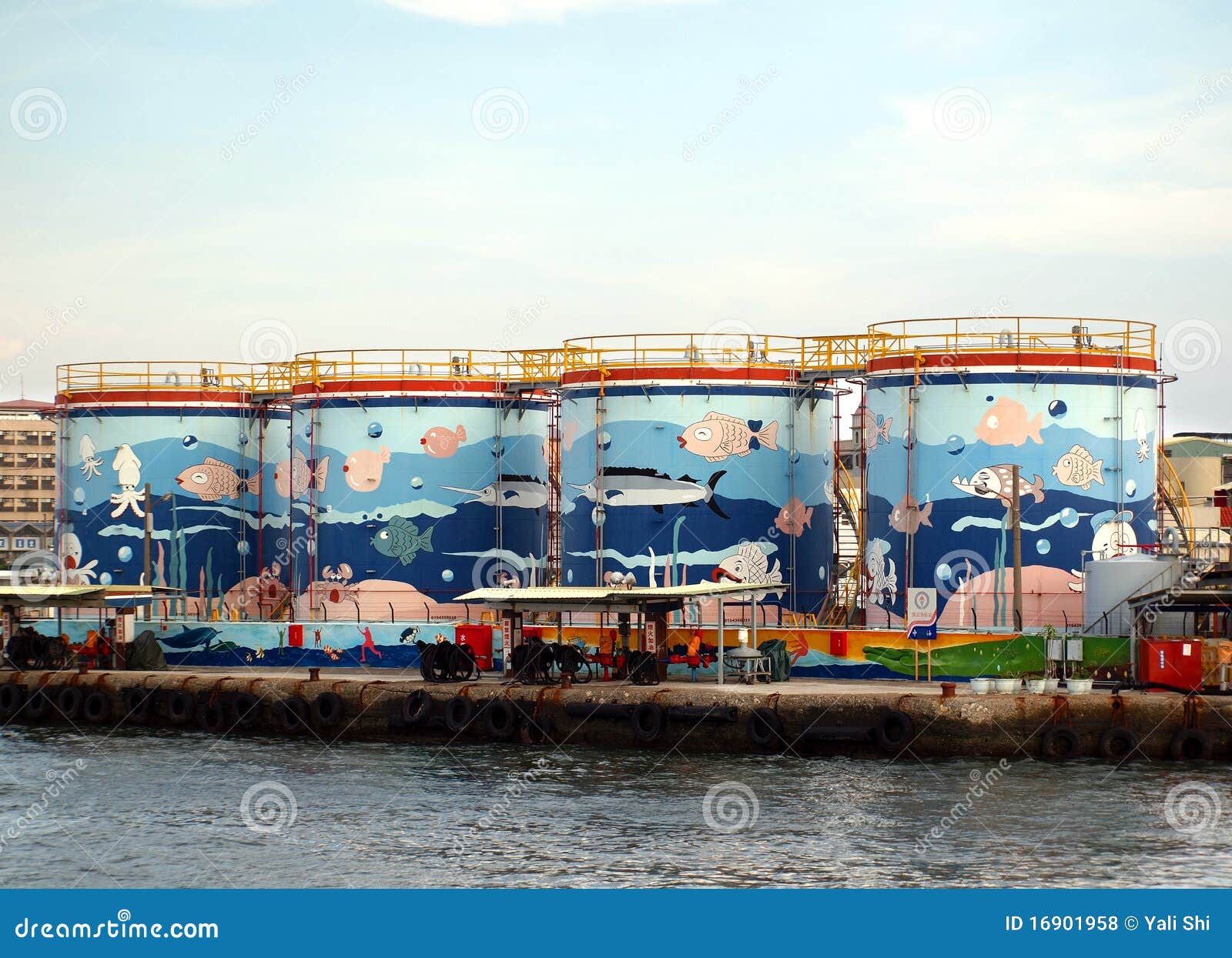 Decorated Fuel Storage Tanks Editorial Stock Photo - Image of transport ...