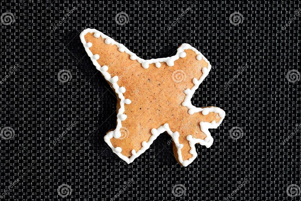 Decorated Gingerbread in a Shape of Fighter Jet Stock Image - Image of ...