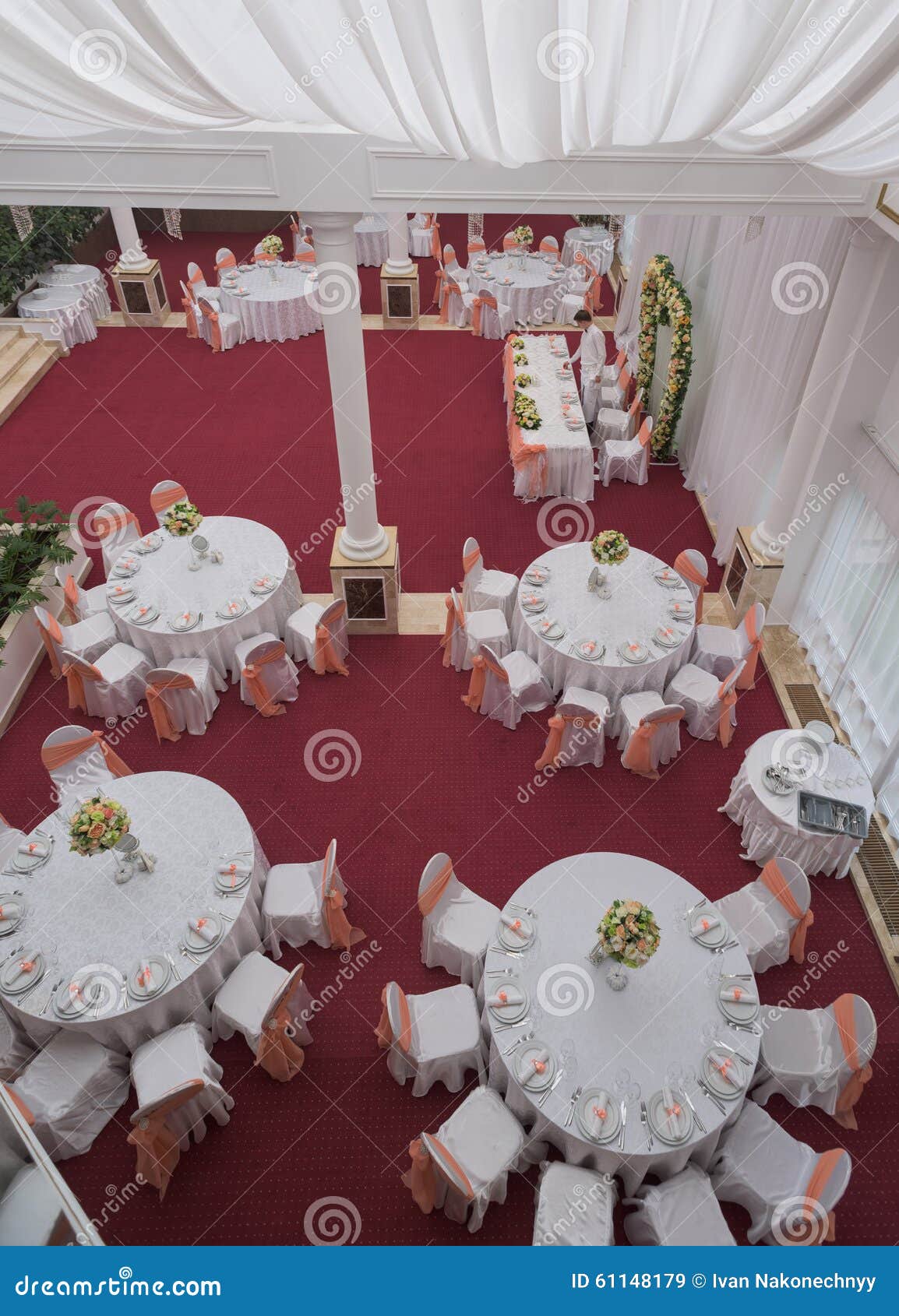 Decorated hall stock image. Image of restaurant, event - 61148179