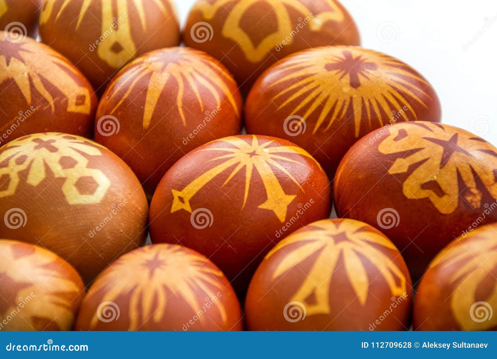 Decorated happy ester eggs stock photo. Image of traditional - 112709628