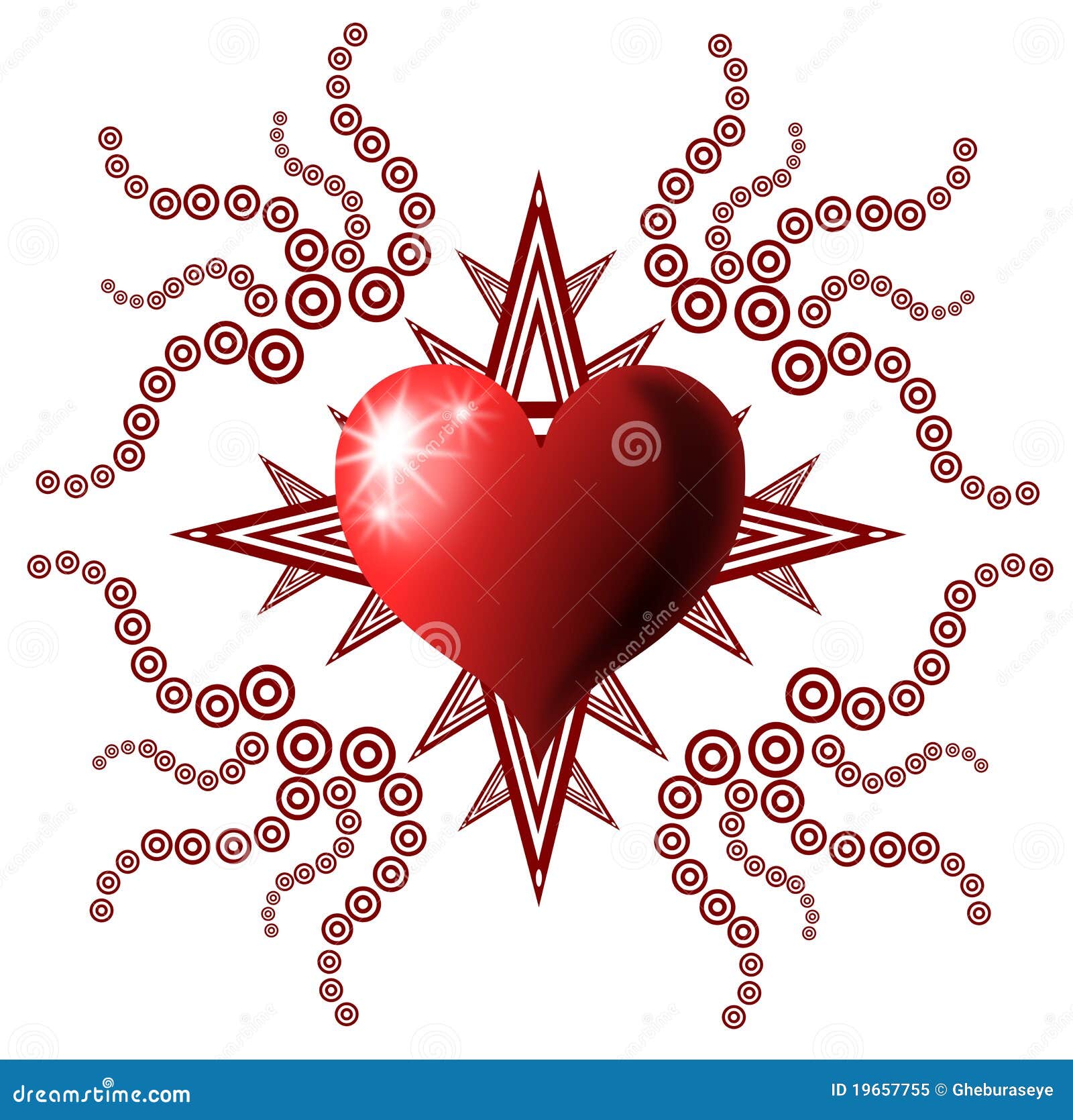 Heart Decoraton with Abstract Pattern, Colors, Love, Isolated. Stock ...