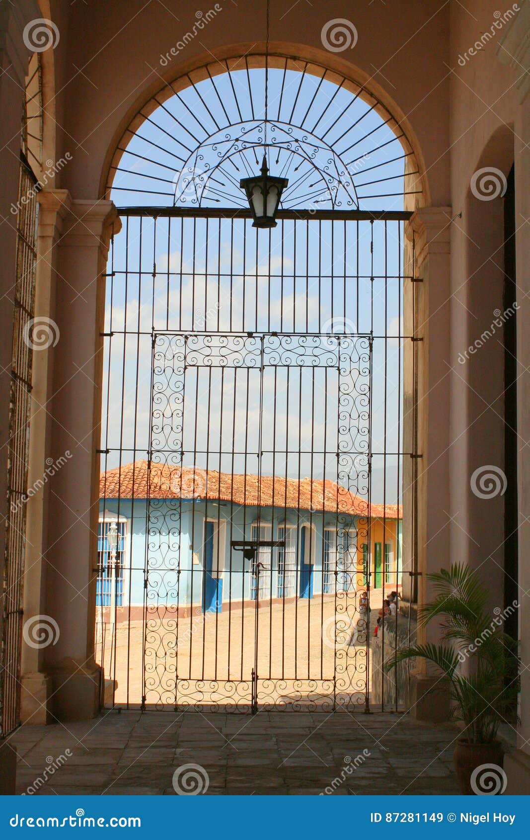 Decorated iron gate stock image. Image of gateway, iron - 87281149