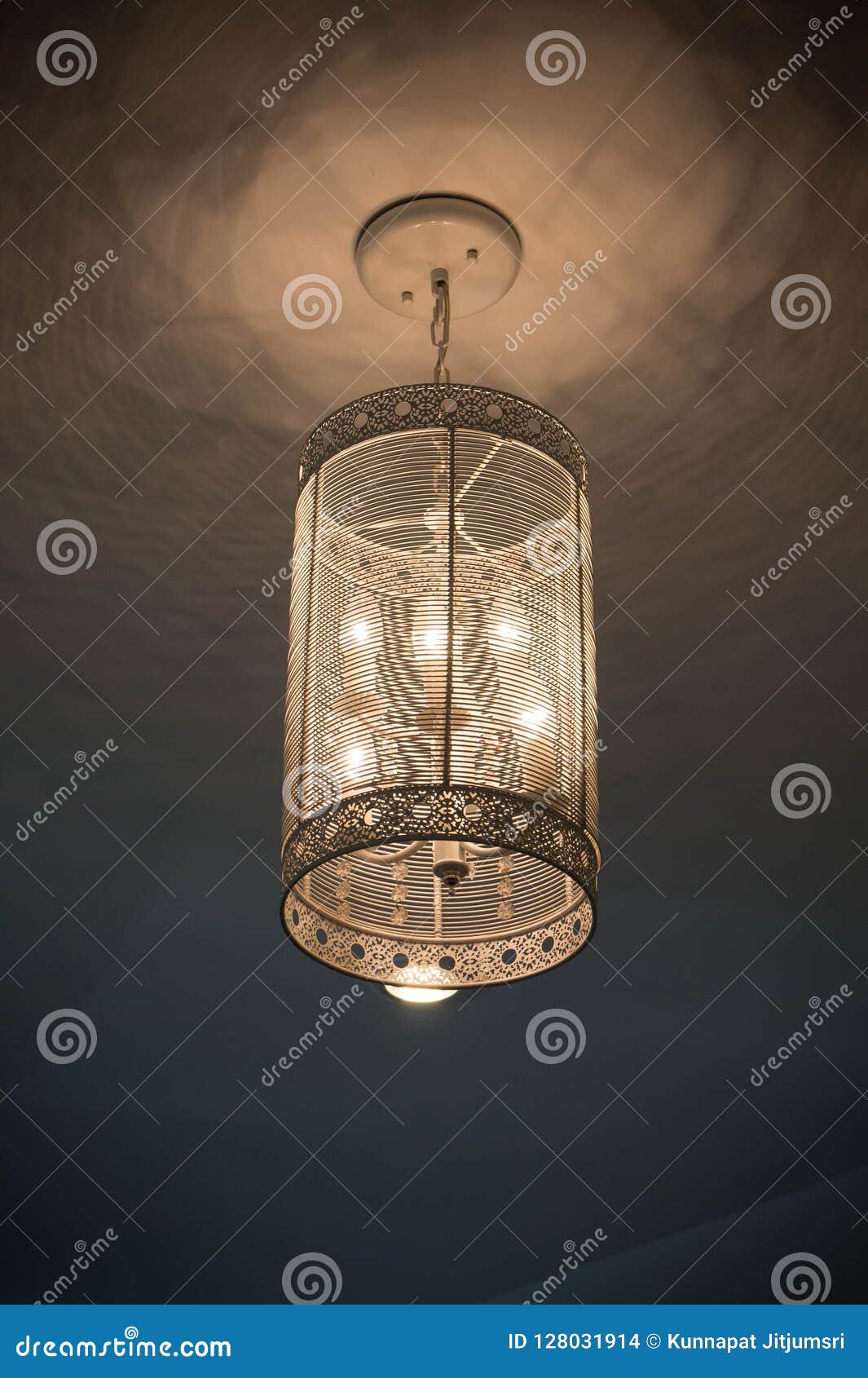 Decorated Lamps Ceiling Light Stock Photo - Image of fashion, bright ...