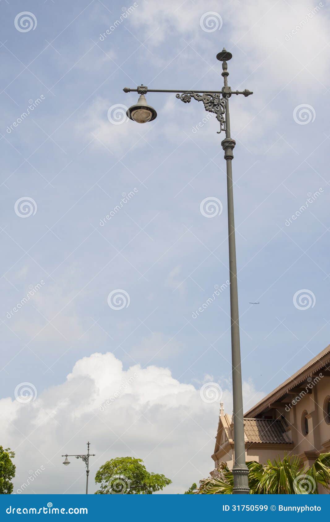 Decorated light pole stock image. Image of thai, metal - 31750599