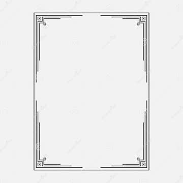 Decorated Line Frame. Ornamental Simple Frame Template. Vector. Stock ...