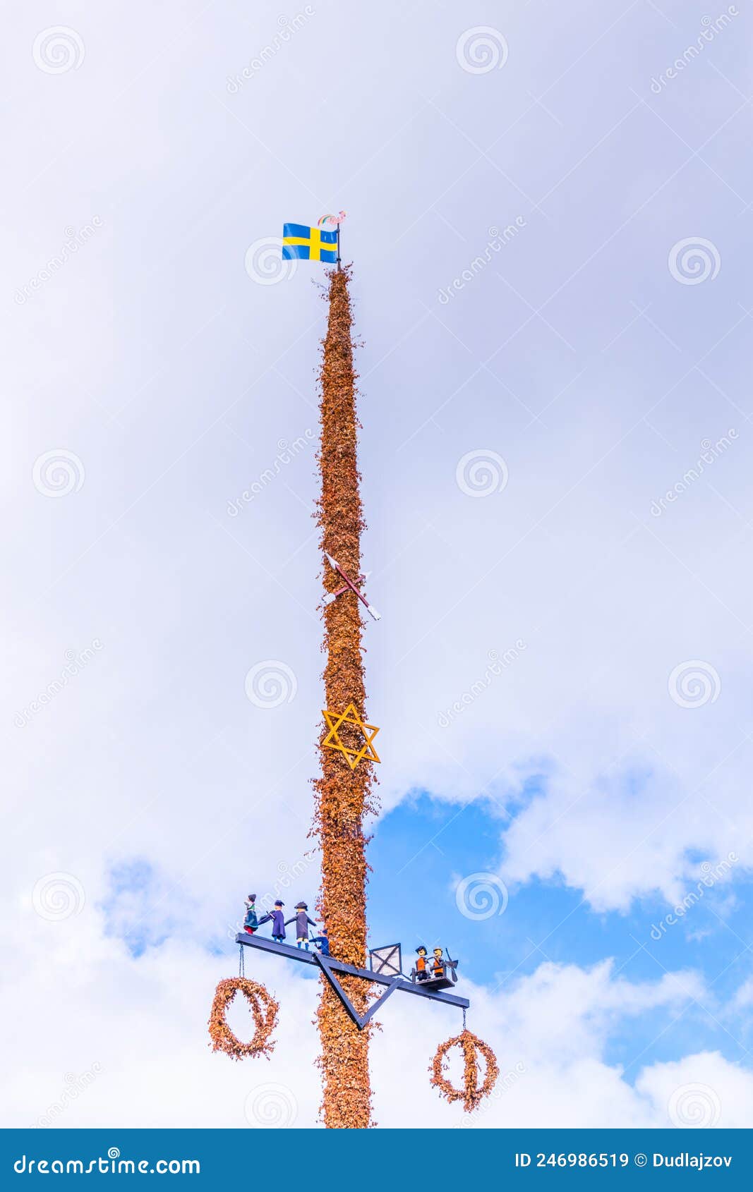 Decorated Maypole in the Skansen Museum in Stockholm....IMAGE Stock ...