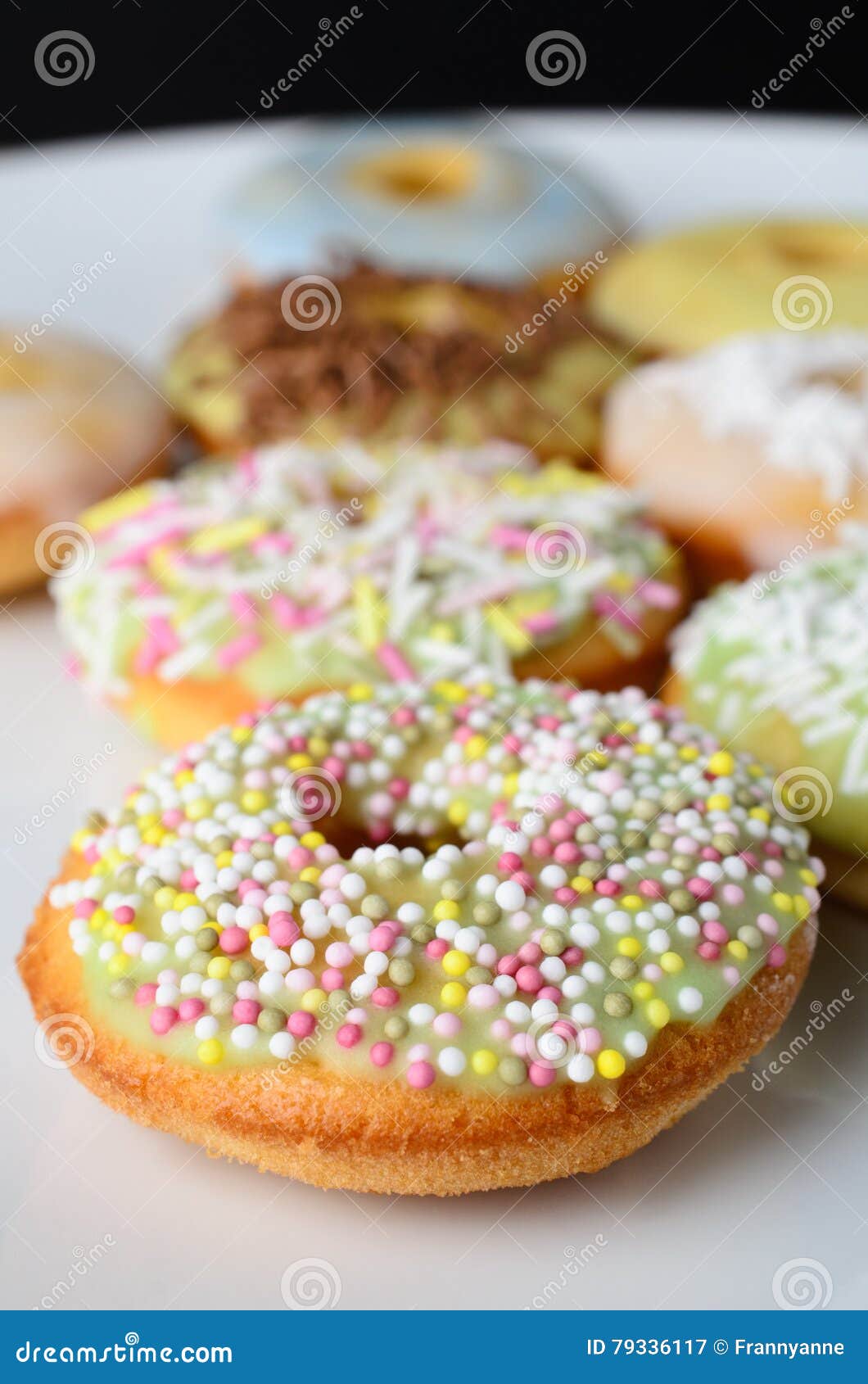 Decorated Mini Doughnut Cakes Stock Image - Image of brown, grouped ...