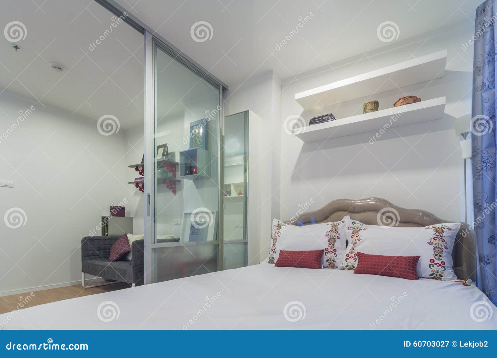 Decorated Modern Style, Condominium Studio Type Stock Image - Image of ...