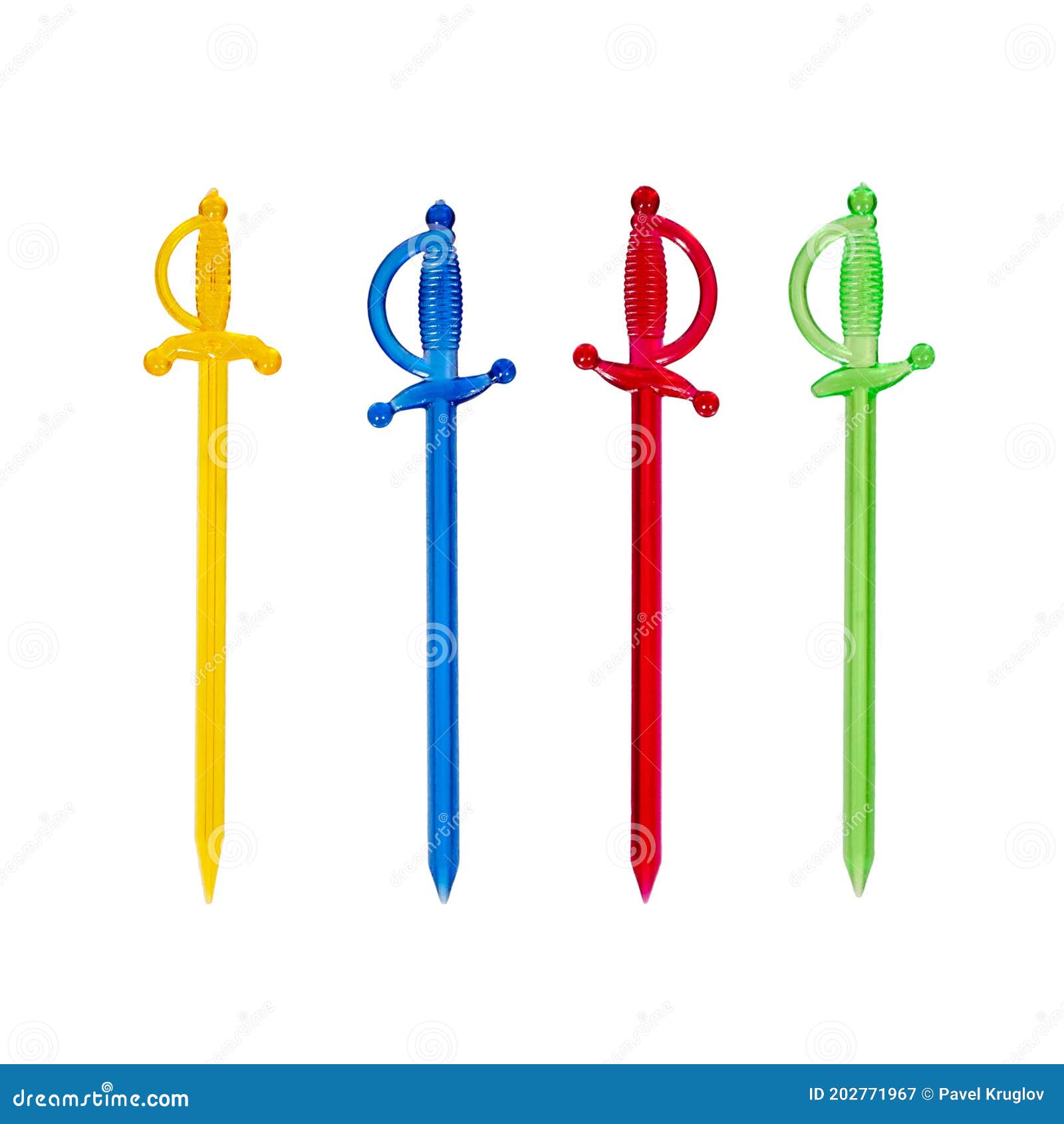 Decorated with Multi-colored Transparent Cocktail Sticks in the Form of ...