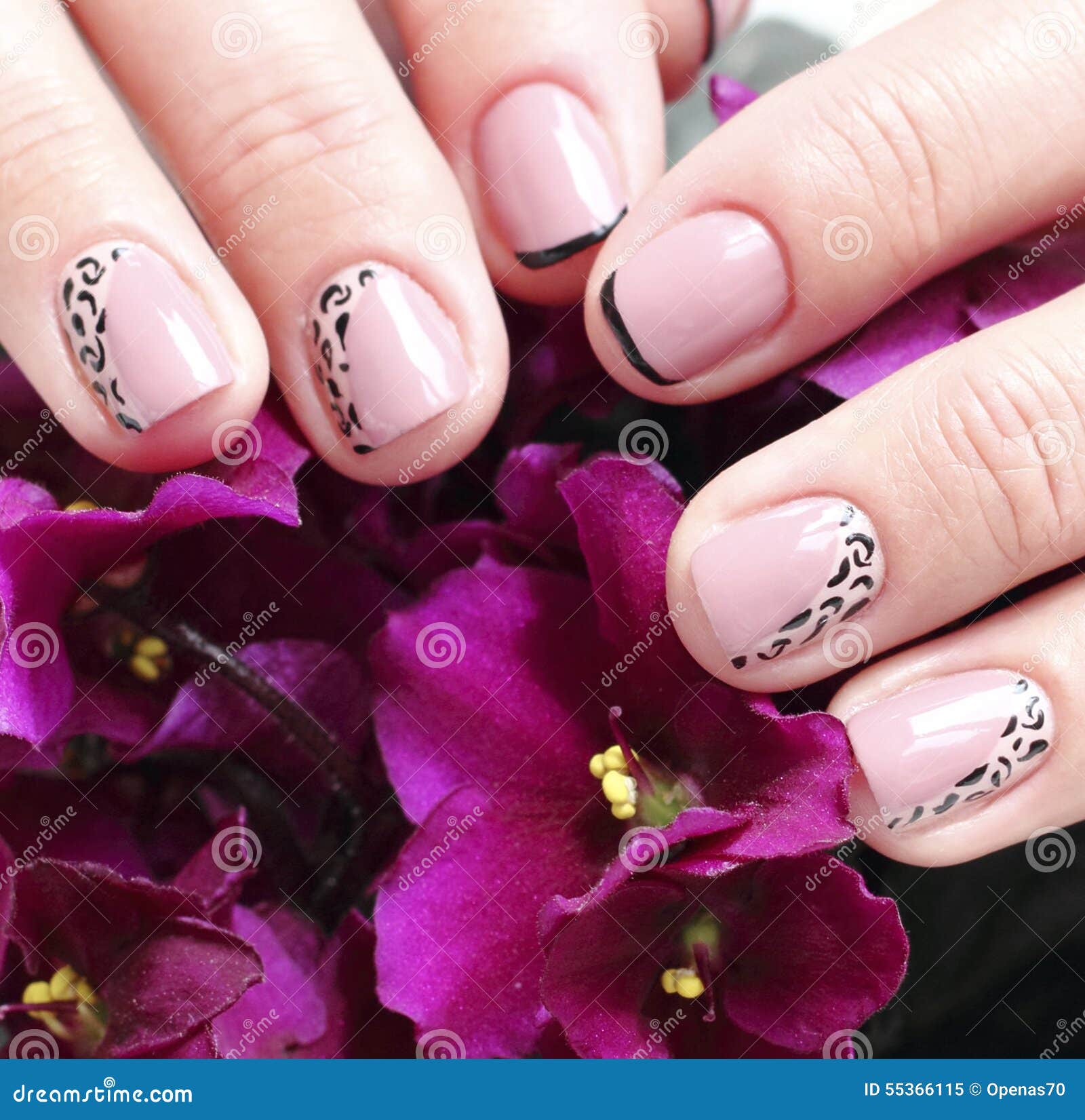 Decorated nails stock image. Image of hand, elegance - 55366115