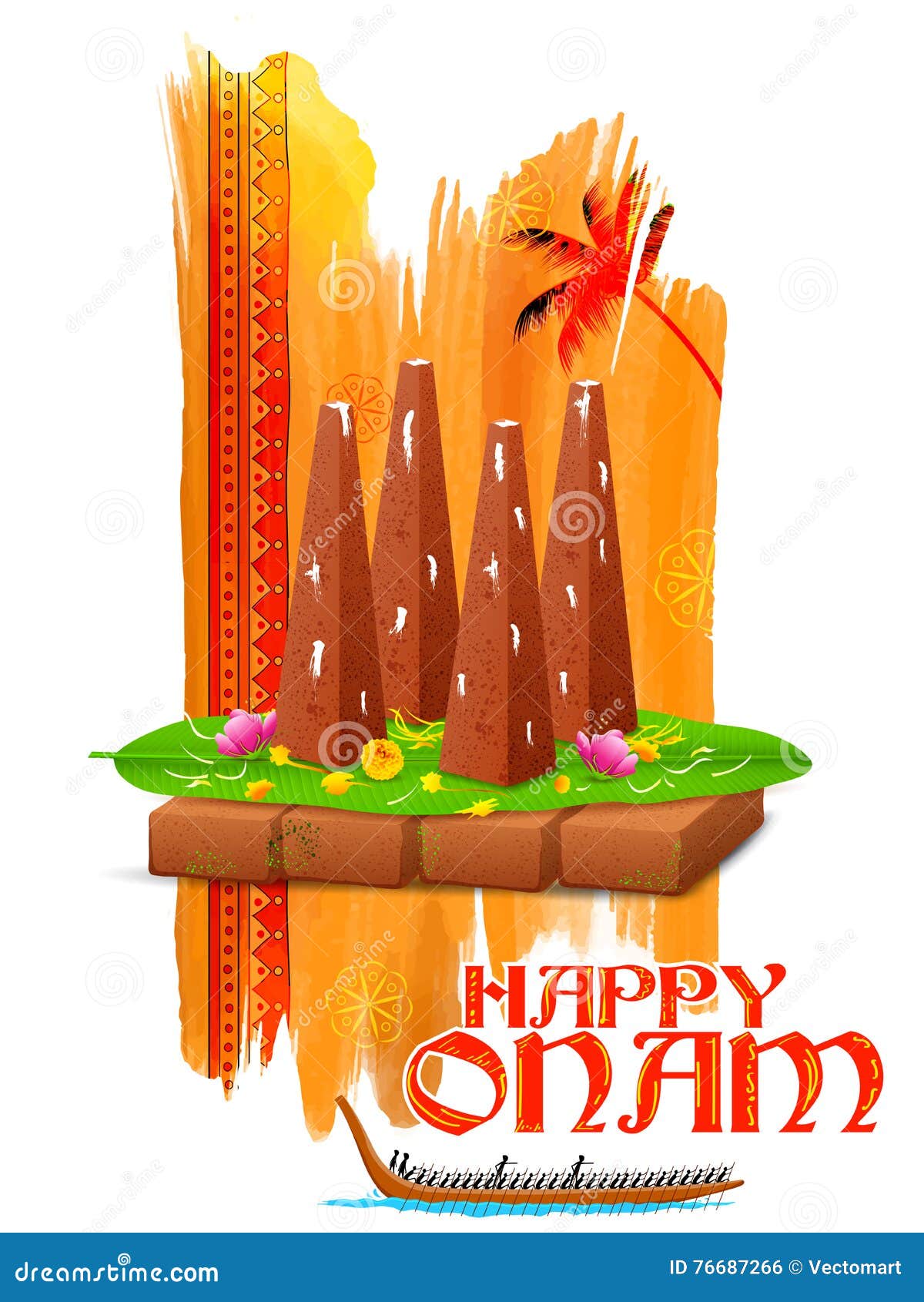 Decorated Onathappan for Onam Celebration Stock Vector - Illustration ...