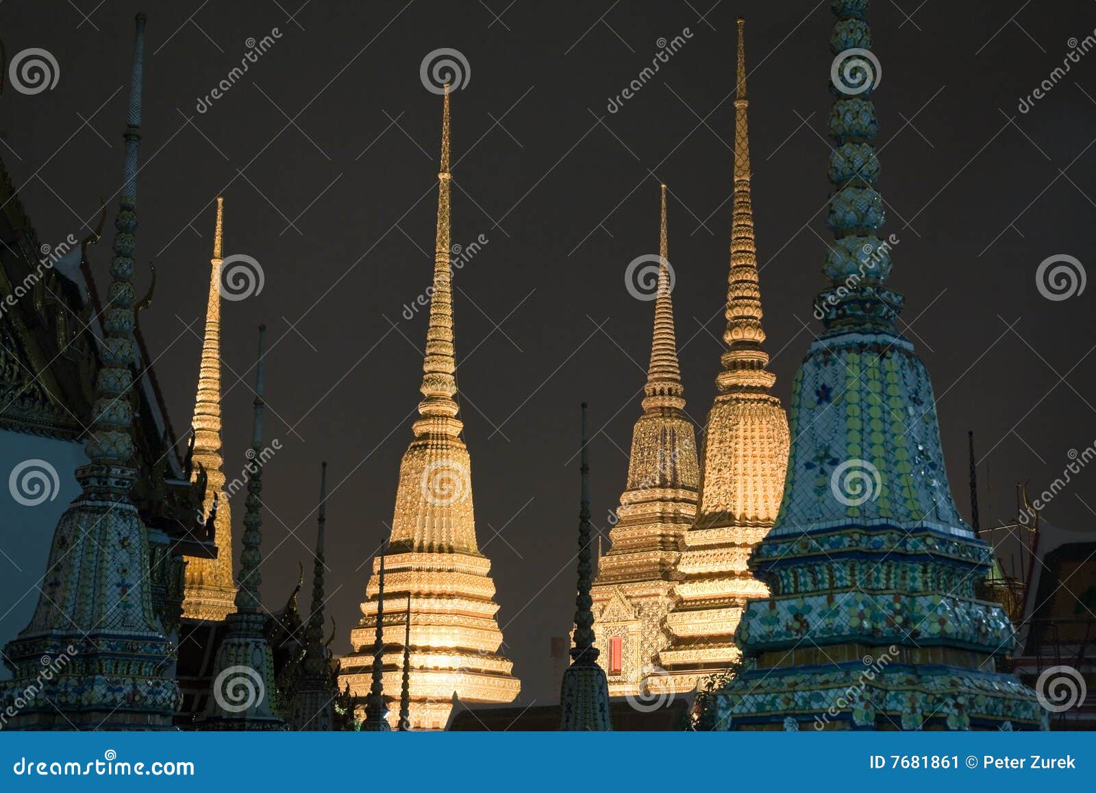 Decorated pagoda tower stock image. Image of decoration - 7681861