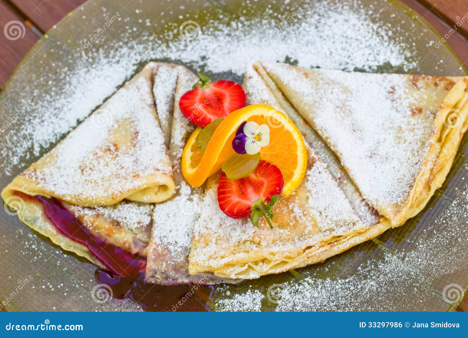 Decorated pancake stock photo. Image of orange, pancakes - 33297986