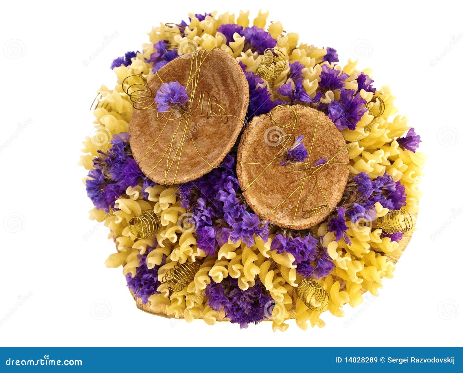 Decorated pasta stock image. Image of spiral, vegetarian - 14028289