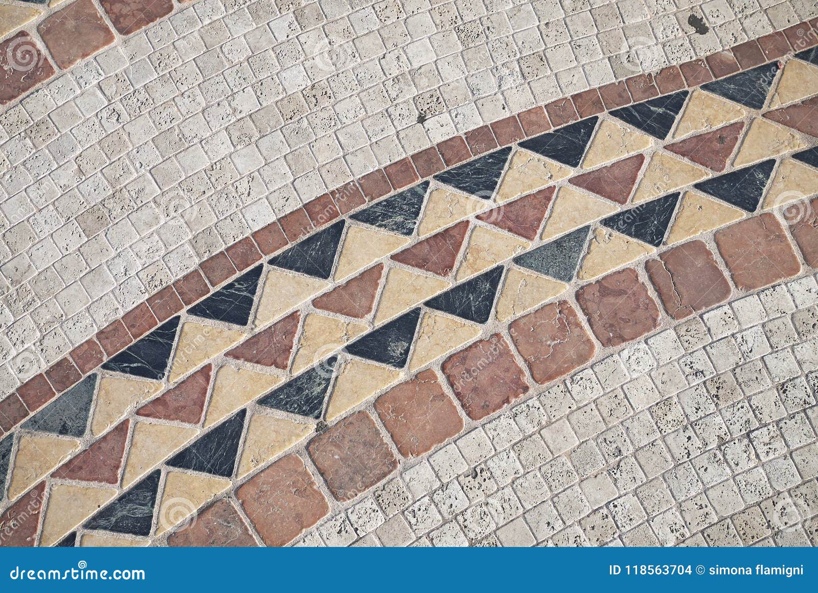 Decorated Pavements in Italy Stock Photo - Image of garden, pedestrian ...