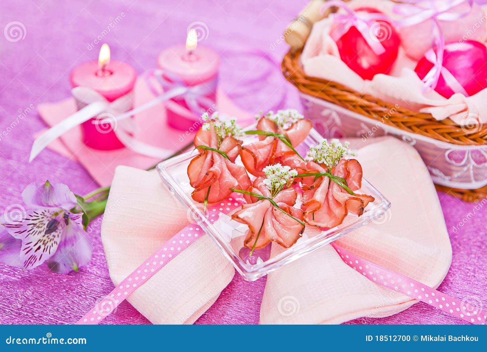 Decorated Piece of Ham on the Table Stock Photo - Image of intricacy ...