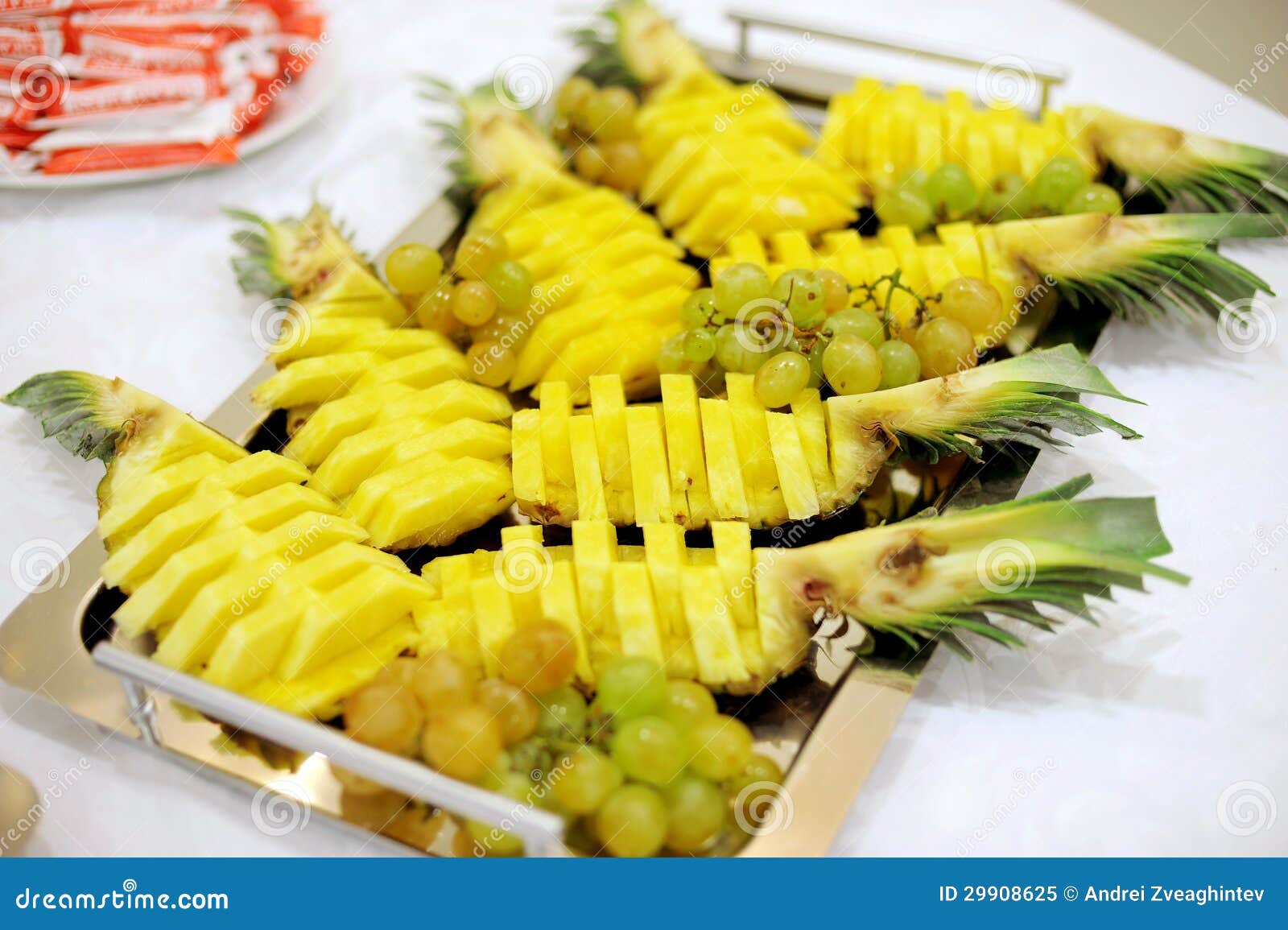 Pineapple on Tray stock image. Image of gourmet, lunch - 29908625