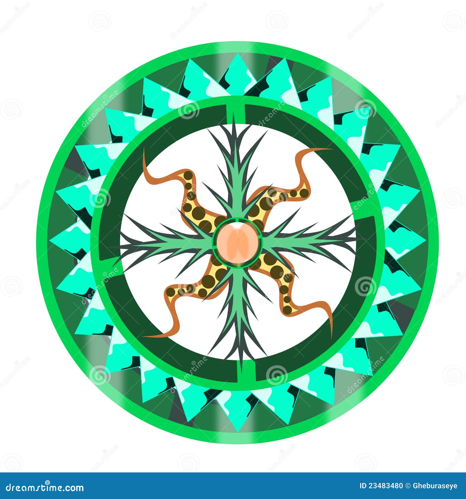 Decorated shield stock illustration. Illustration of concepts - 23483480