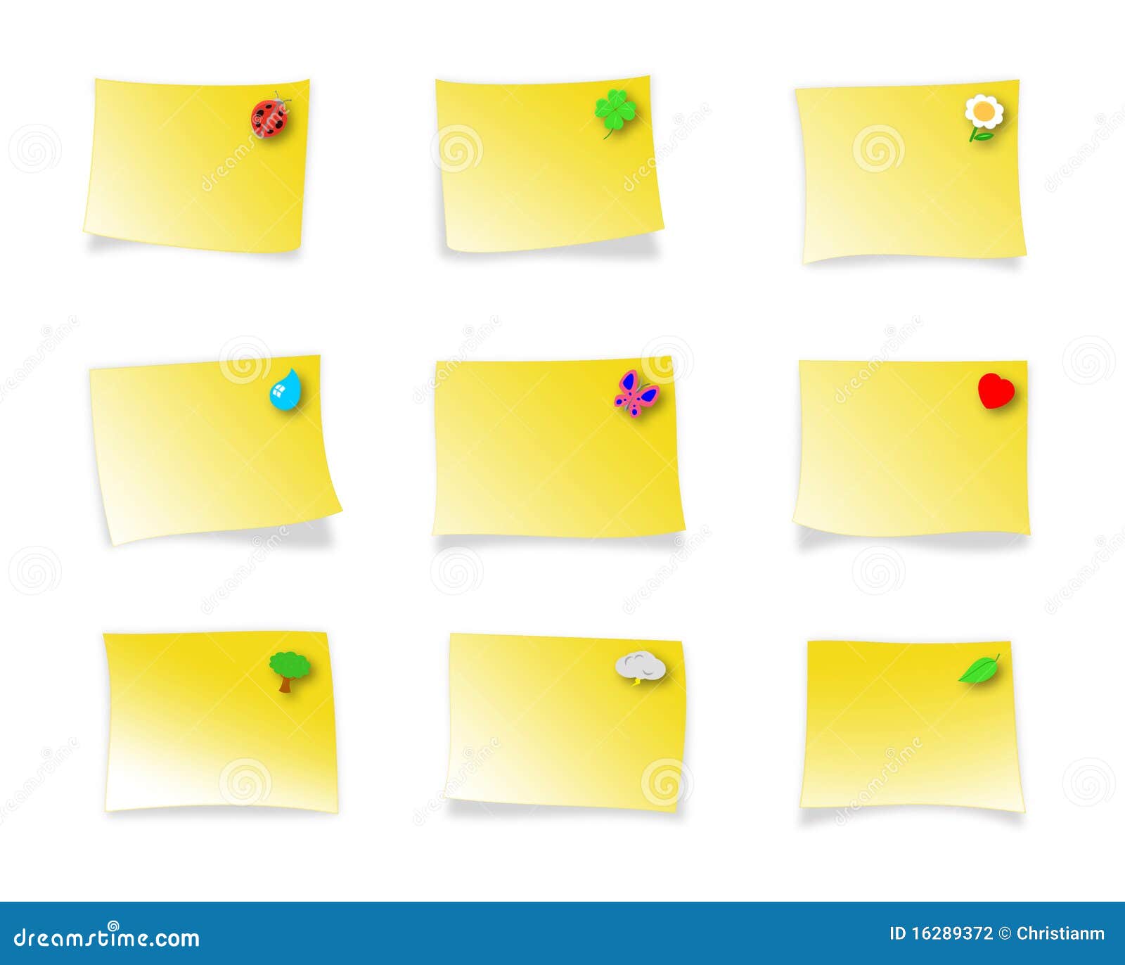 Decorated sticky notes stock illustration. Illustration of bulletin ...
