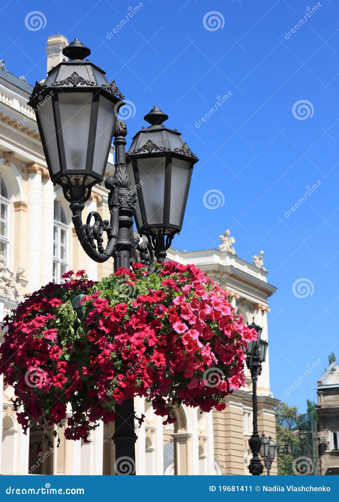 Decorated street light stock image. Image of morning - 19681411