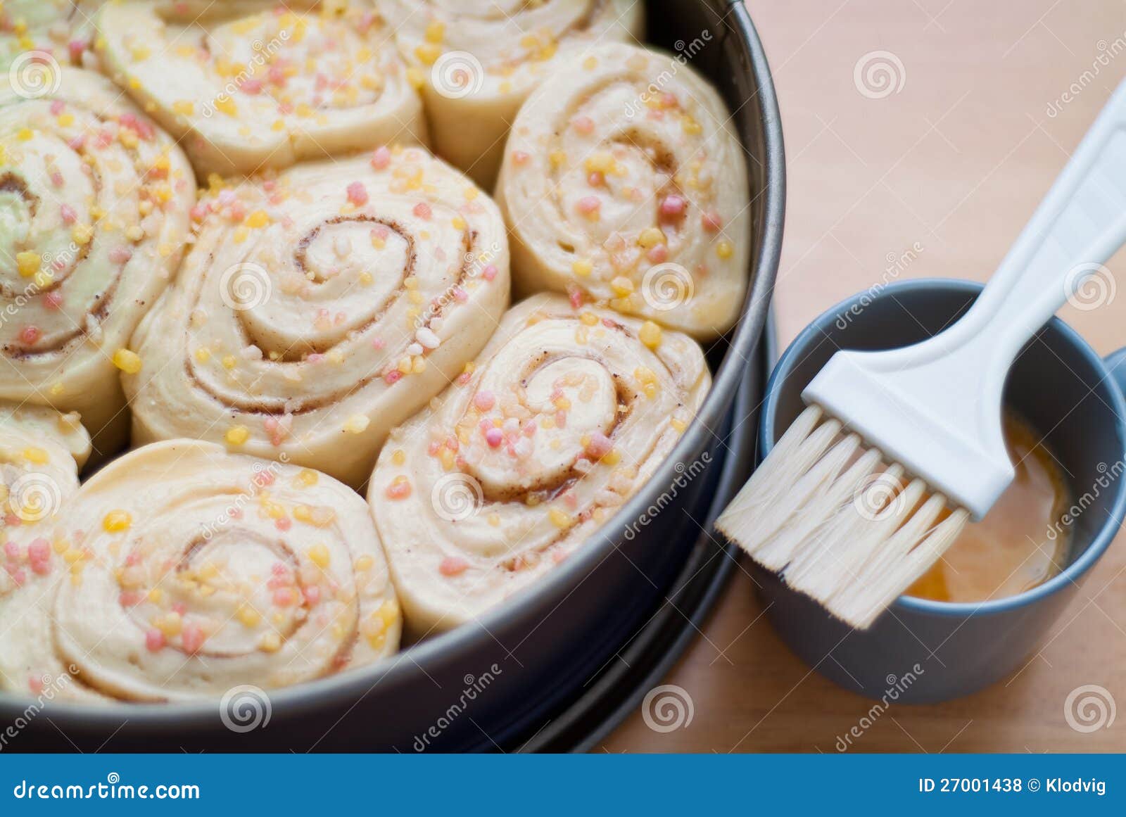 Decorated sweet roll cake stock photo. Image of baking - 27001438