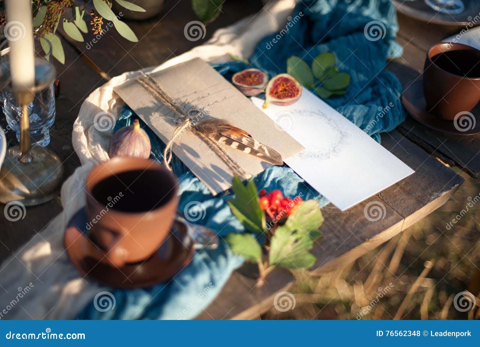 Decorated Table with a Complimentary Dinner Stock Photo - Image of ...