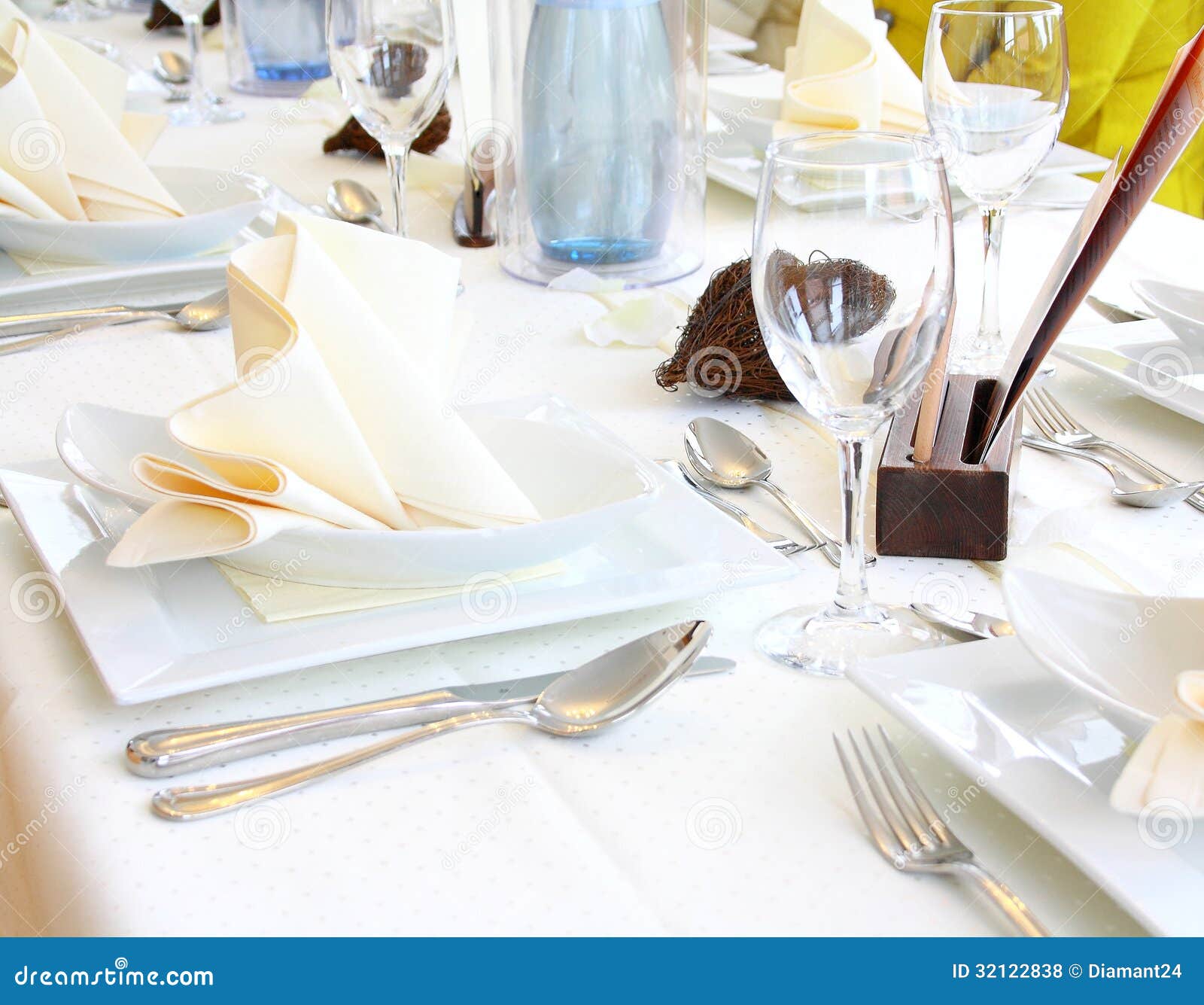 Decorated Table in Restaurant Waiting for Guests Stock Photo - Image of ...