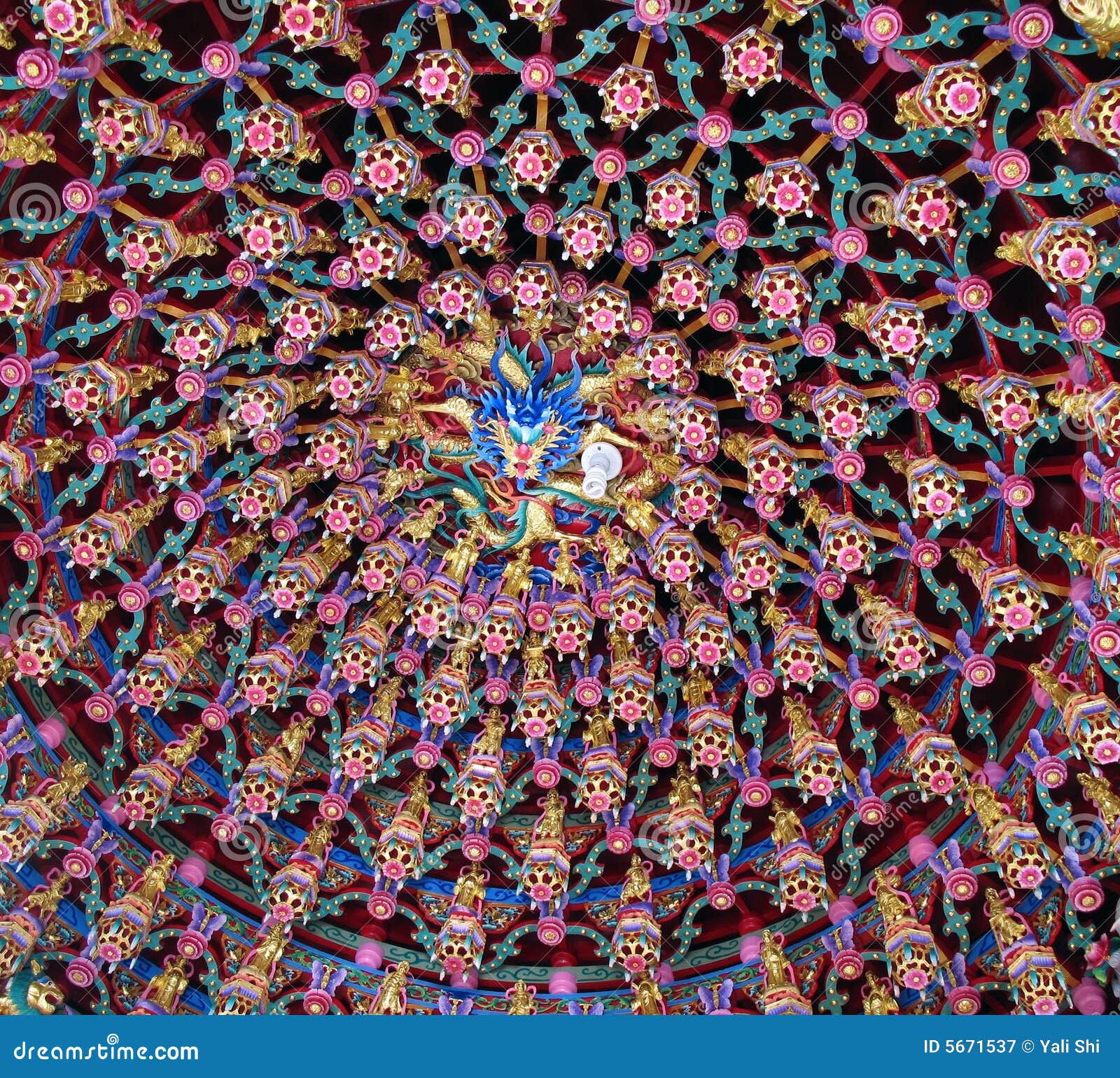 Decorated Temple Ceiling stock image. Image of temple - 5671537