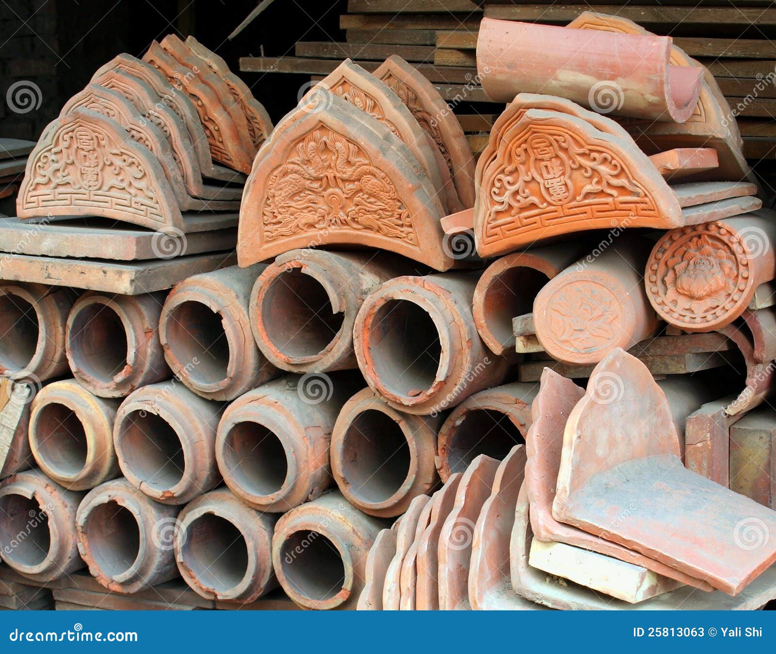 Decorated Traditional Chinese Roof Tiles Stock Image - Image of symbols ... Decorated Traditional Chinese Roof Tiles Stock Image - Image of symbols ...