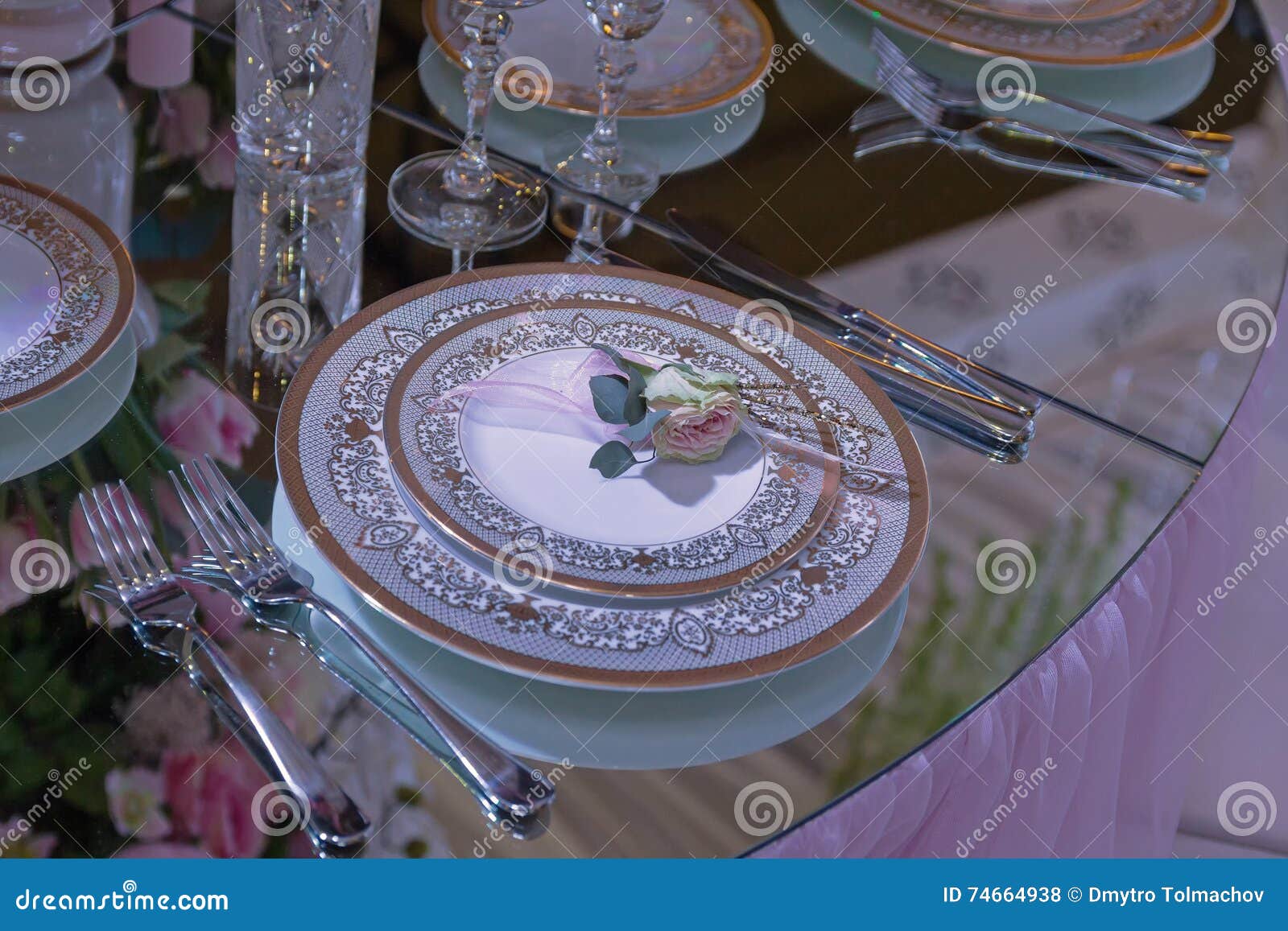 Decorated for Wedding Elegant Dinner Table Stock Photo - Image of ...