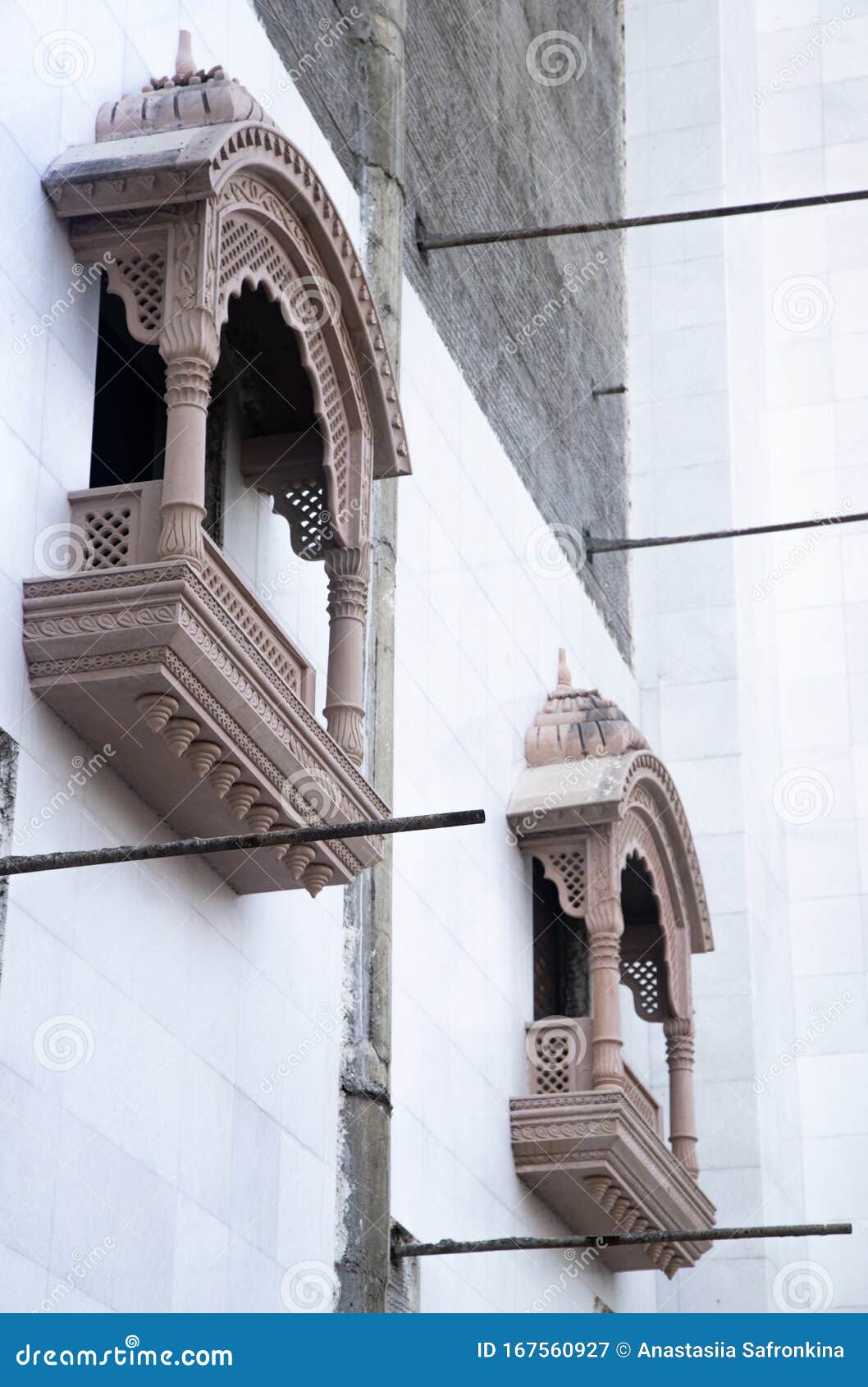 Decorated Windows, Columns and Arches in the Indian Temple Under ...
