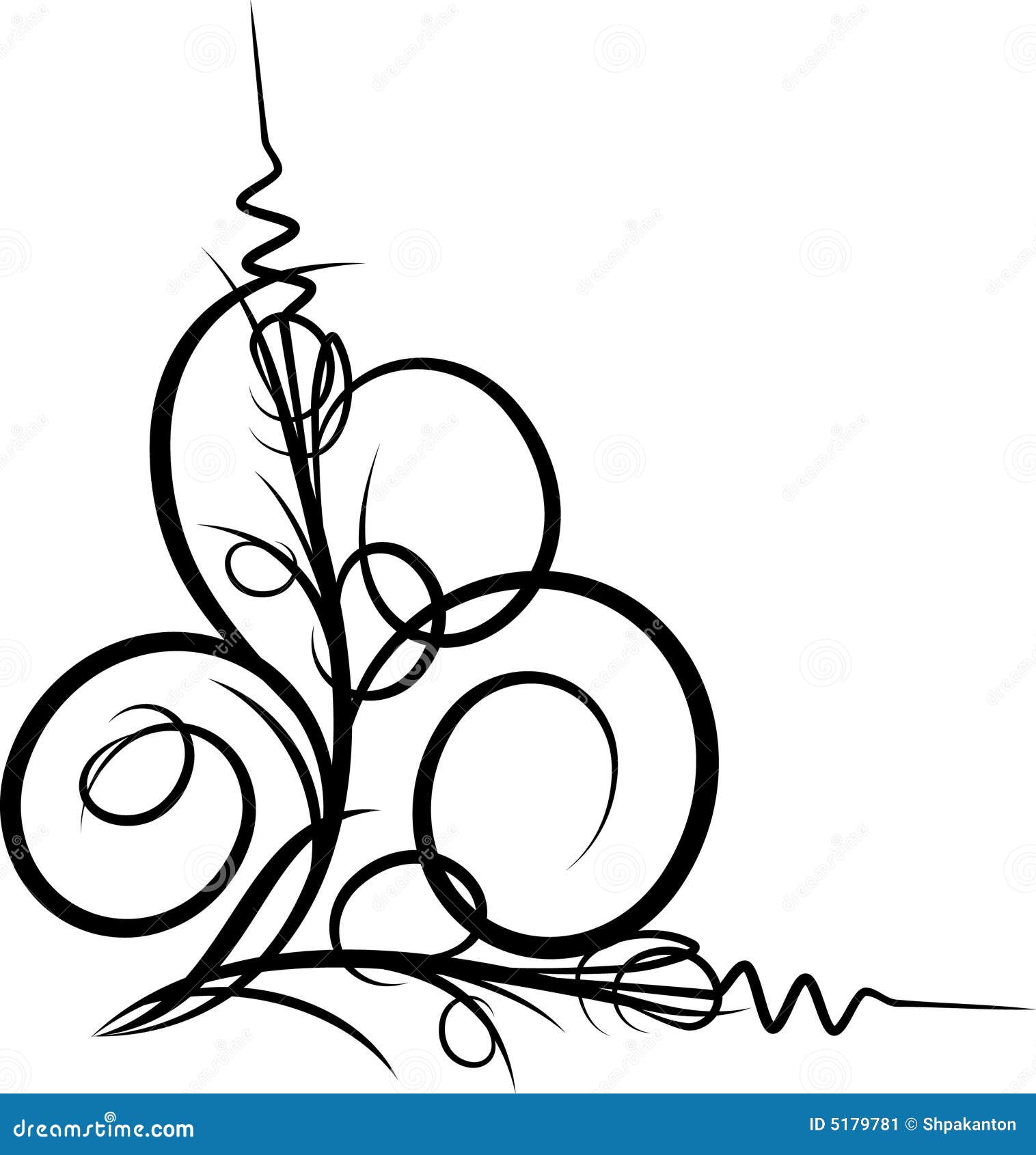 Decoratieve hoek vector illustratie. Illustration of antiquiteit - 5179781