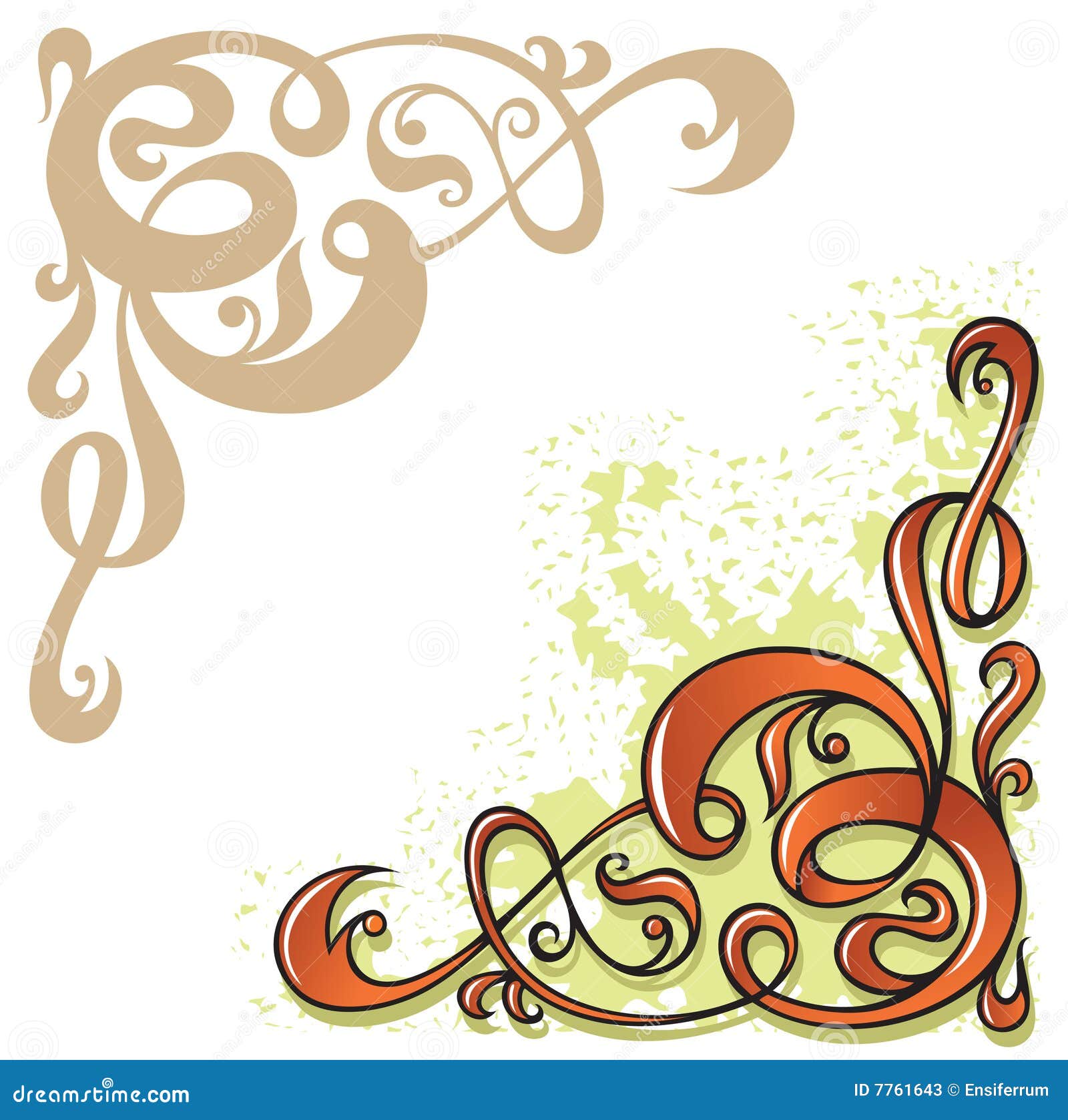 Decoratieve hoek, vector vector illustratie. Illustration of versiering ...